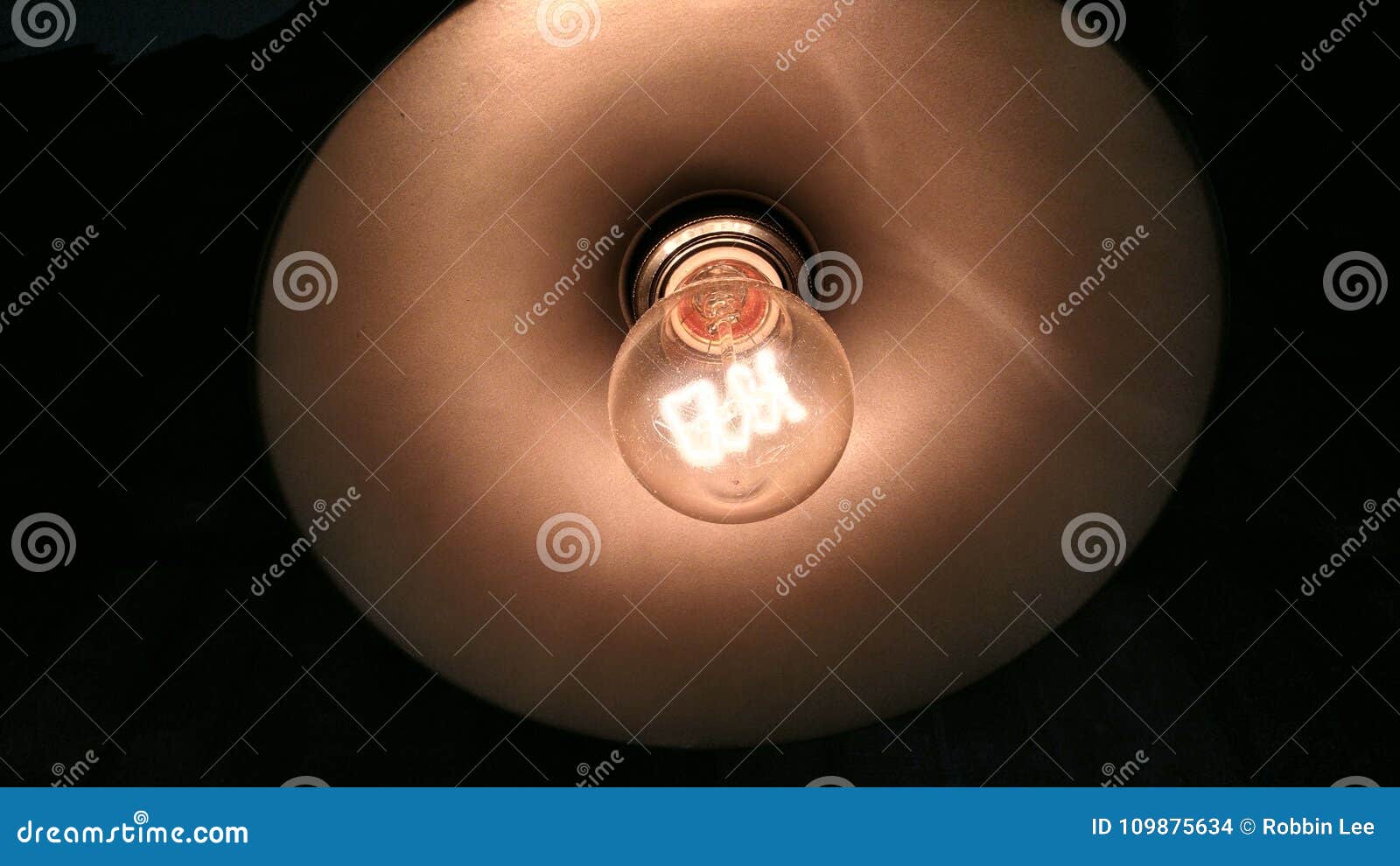 Filament Inside Warm Light Bulb Stock Photo - Image of decorative ...