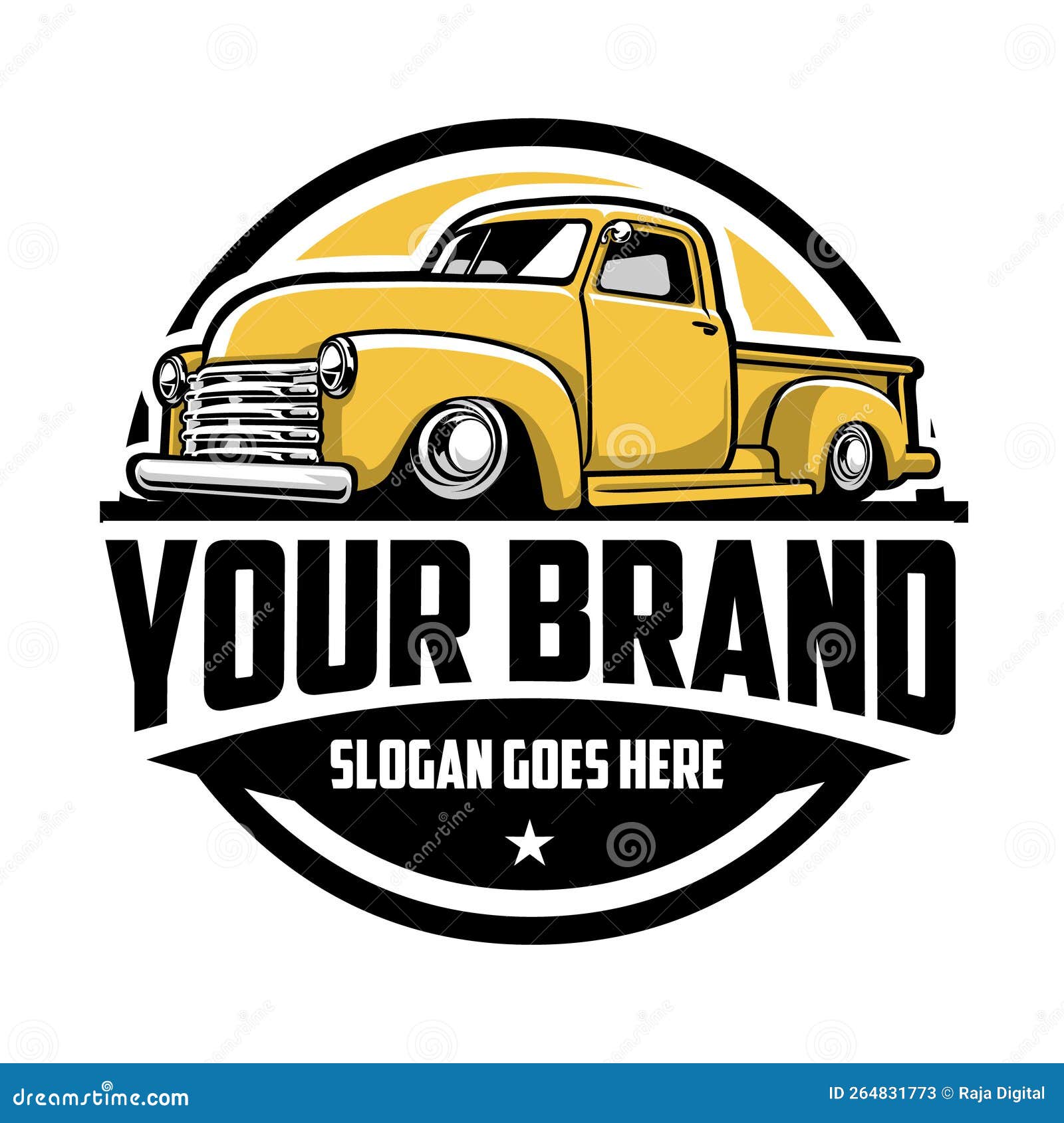 Vintage Style of Classic Truck Emblem Logo Vector Stock Vector ...