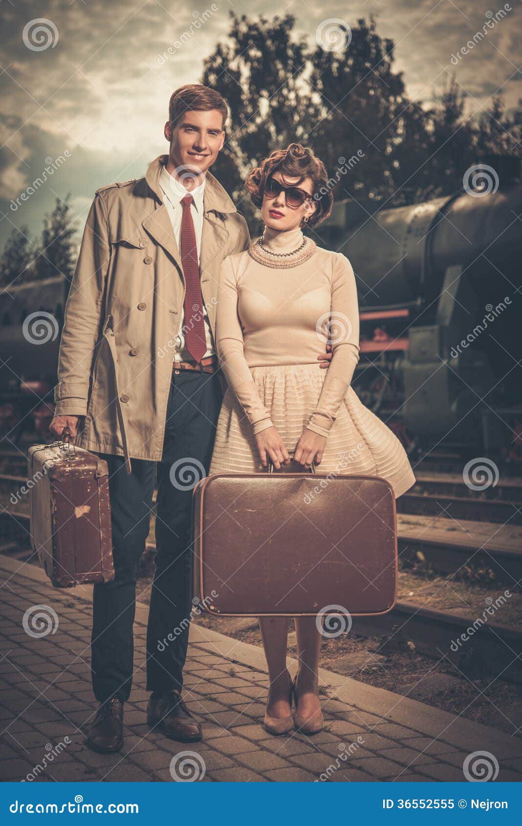 Vintage style couple stock image. Image of history, classic - 36552555