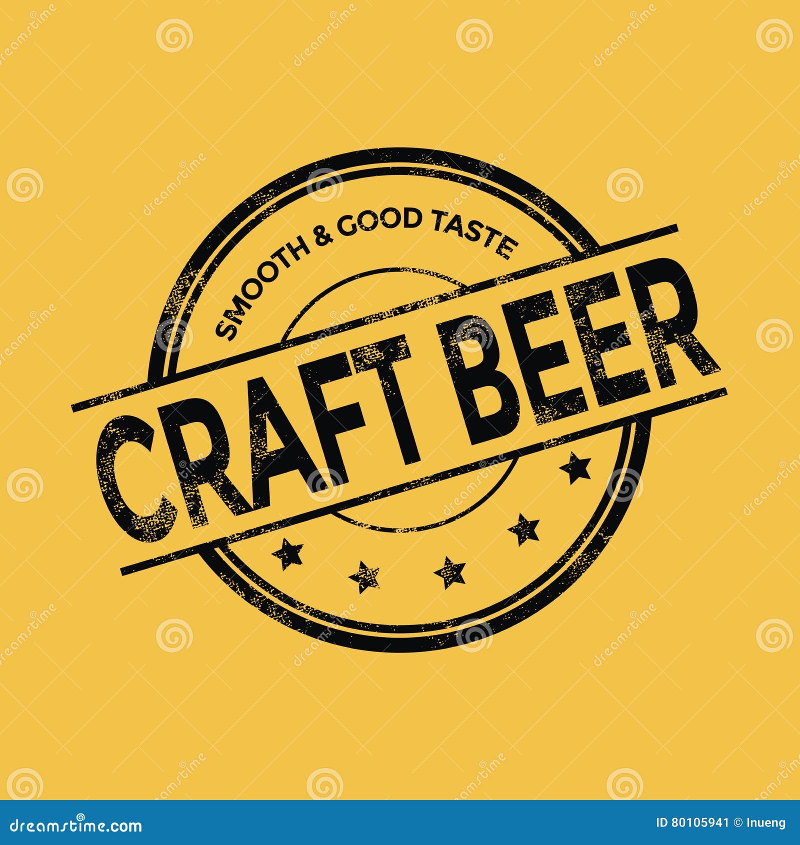 Vintage Style Craft Beer Stamp Stock Vector - Illustration of drink ...