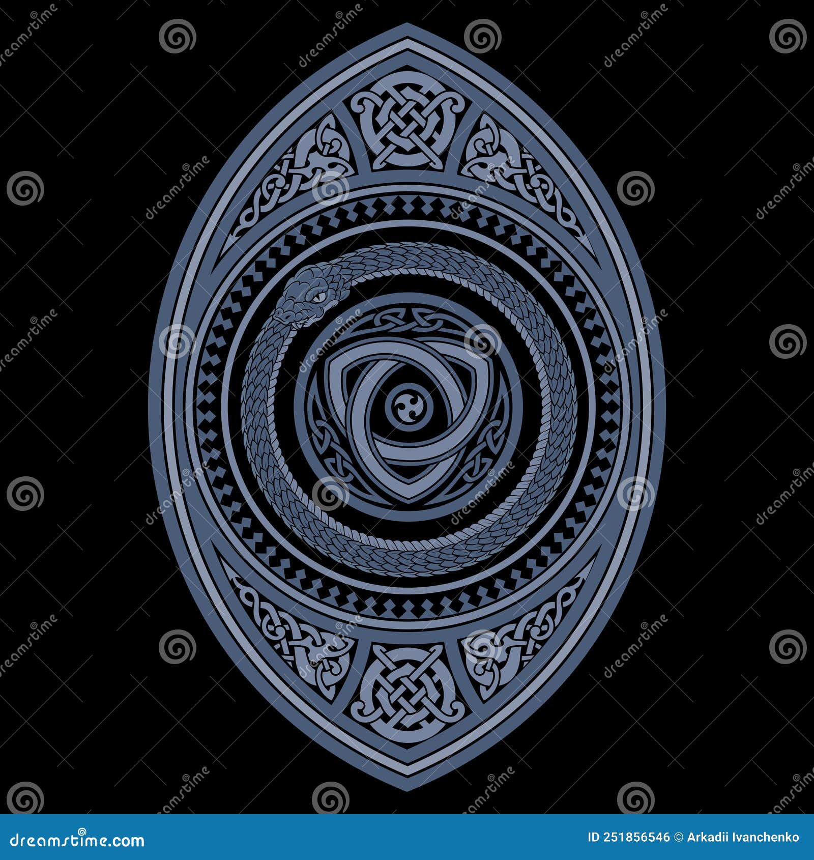 Ouroboros Snake Eating Its Own Tail. A Snake Swallowing Its Tail ...