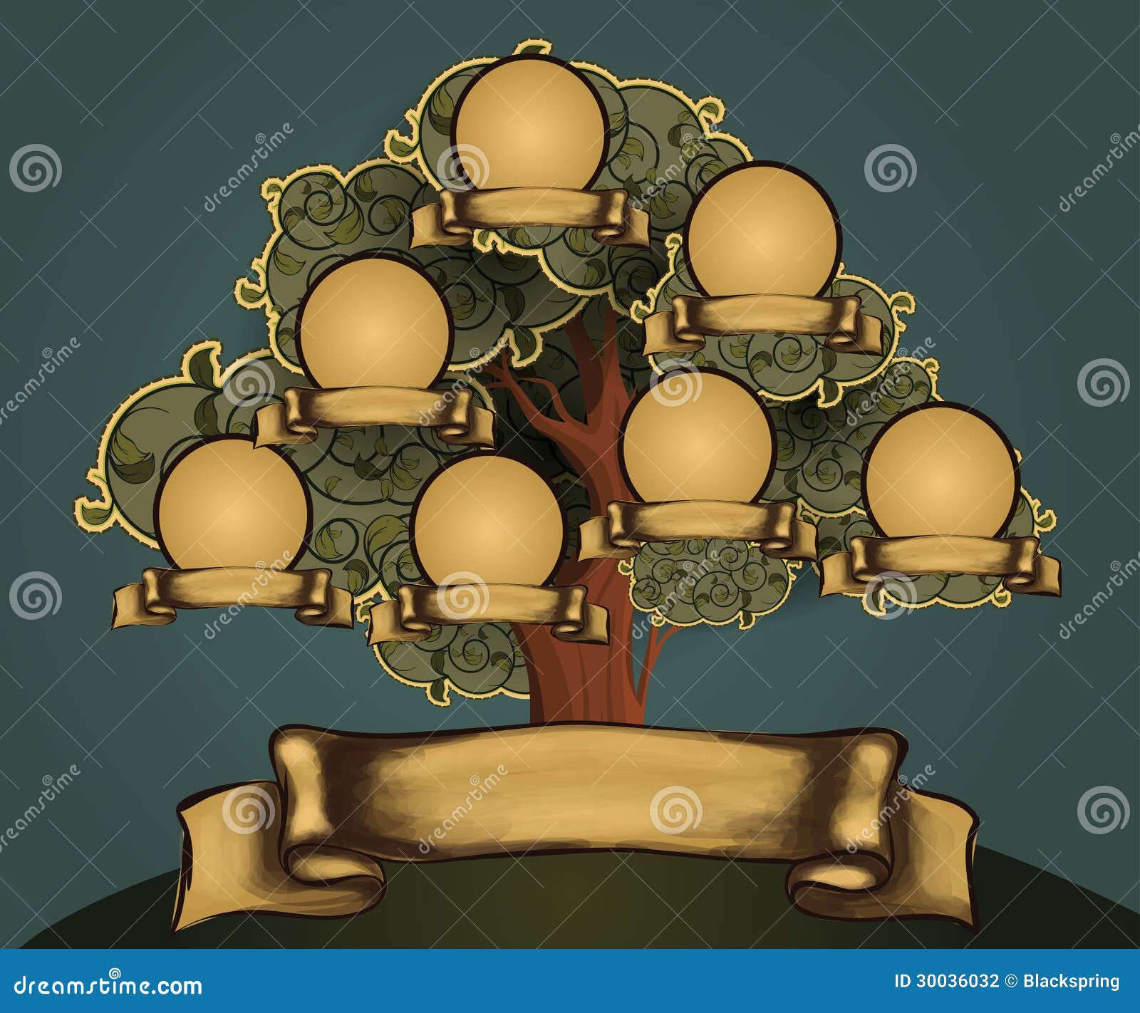 Family Tree Design Template Stock Vector - Illustration of ...