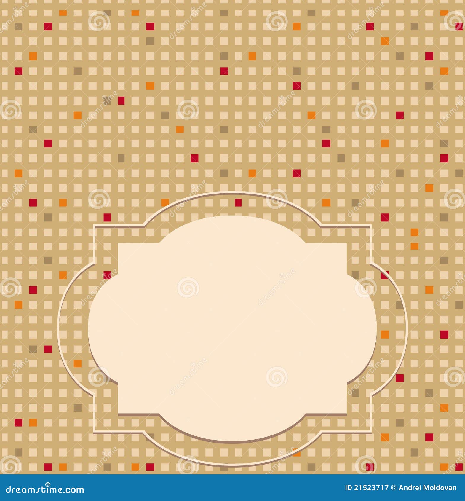 Vintage Style Invitation with Cute Background Stock Vector ...