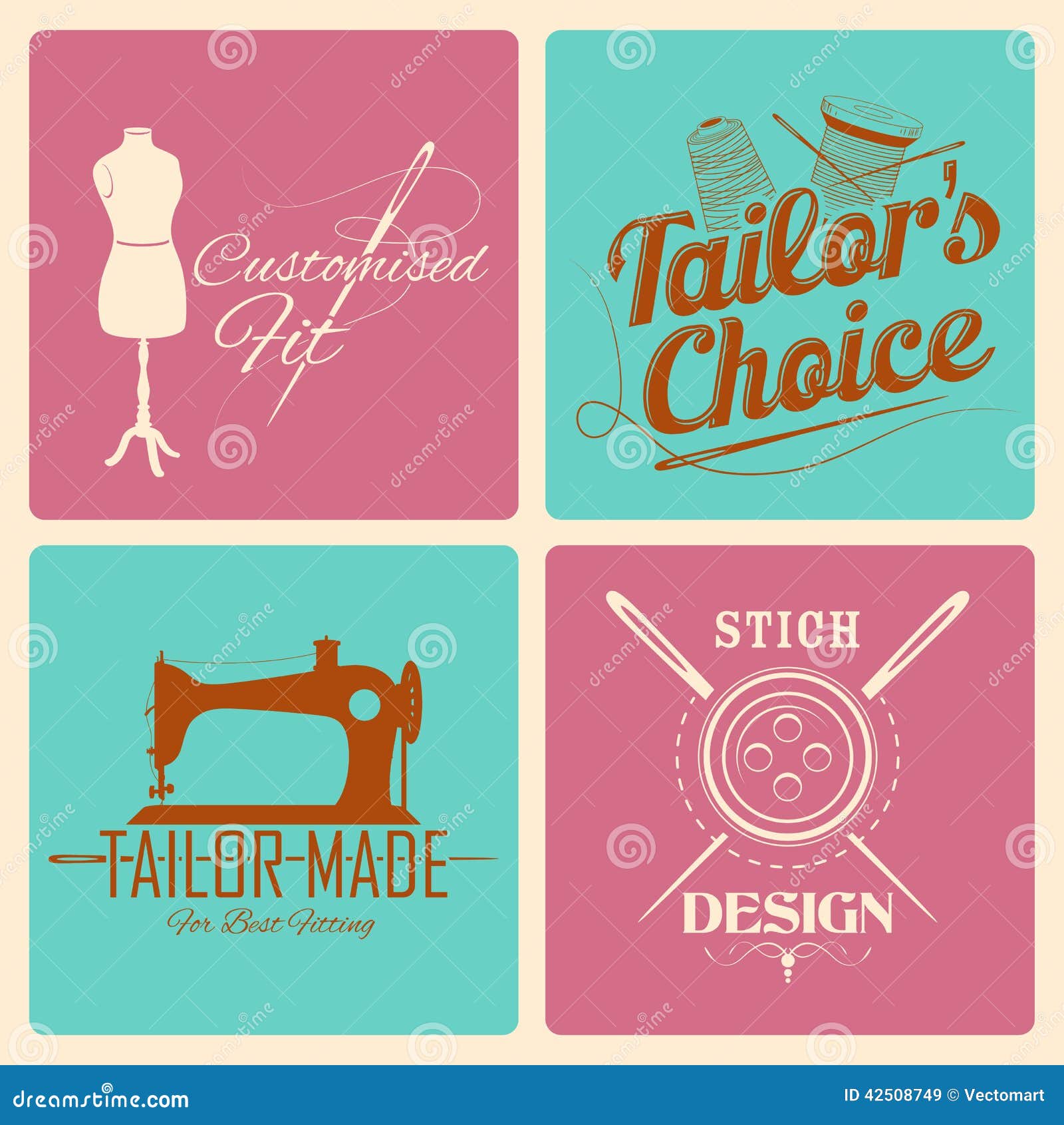Vintage Style Label for Tailor Emblem Stock Vector - Illustration of ...