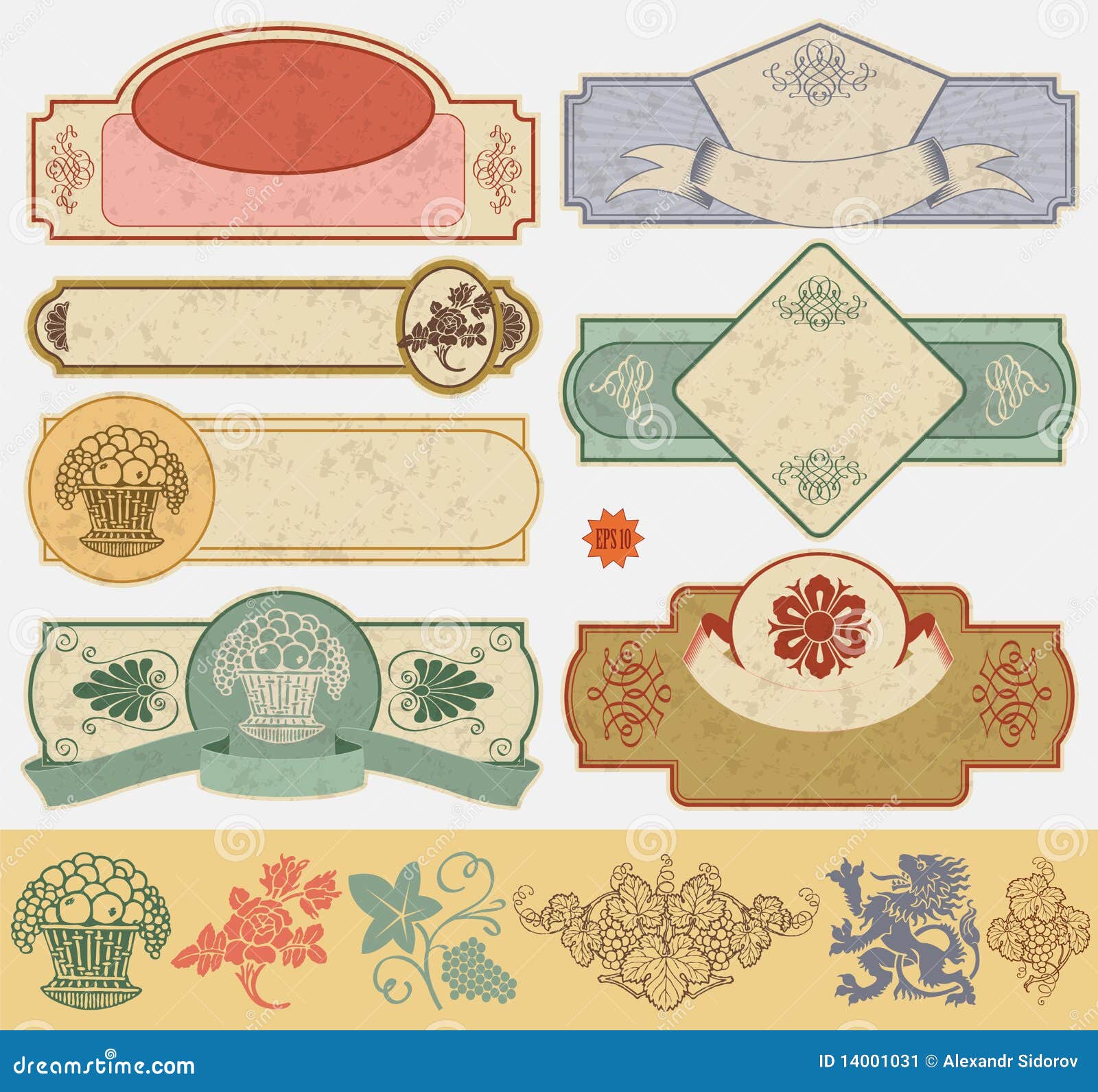 Vintage style labels stock vector. Illustration of design - 14001031