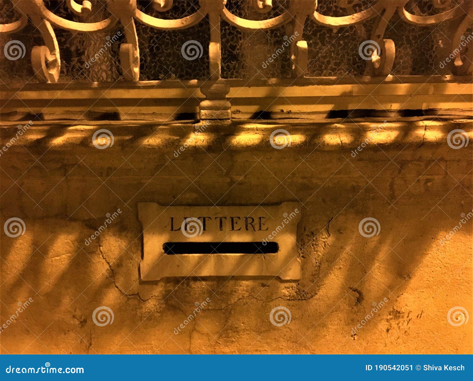 Vintage Style Letterbox in Turin City, Italy. Romantic Way of ...