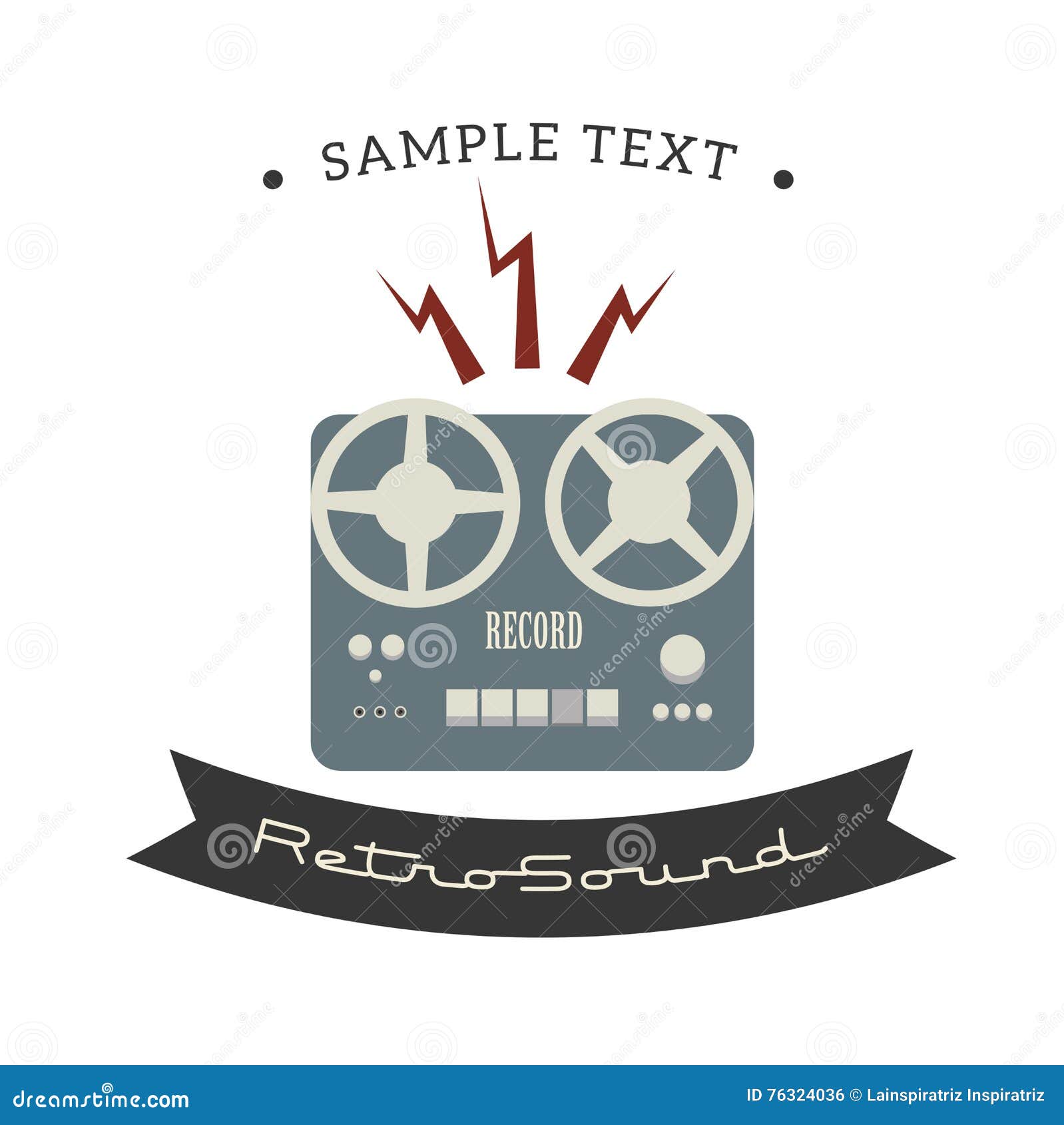 Vintage Magnetophone Cartoon Vector | CartoonDealer.com #76275347