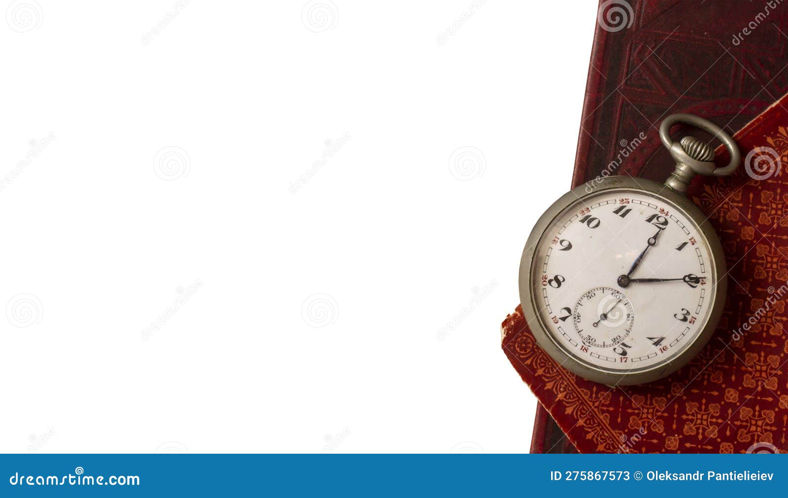 Vintage Style Mockup with Vintage Pocket Watch. Place for Text Stock ...