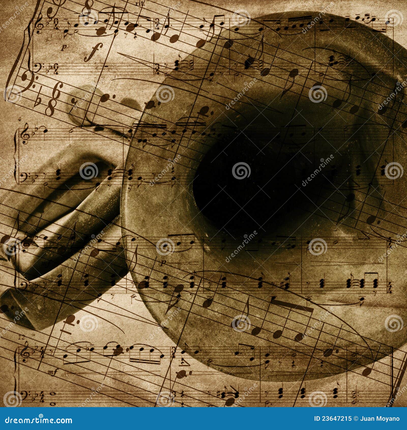 Vintage-style Musical Background Stock Image - Image of musical, notes ...