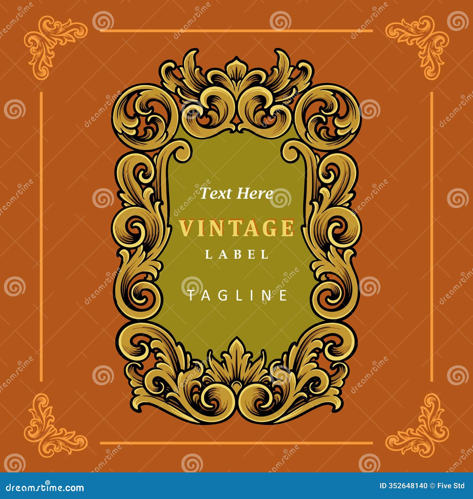 Vintage Style Packaging Label Design Stock Illustration - Illustration ...