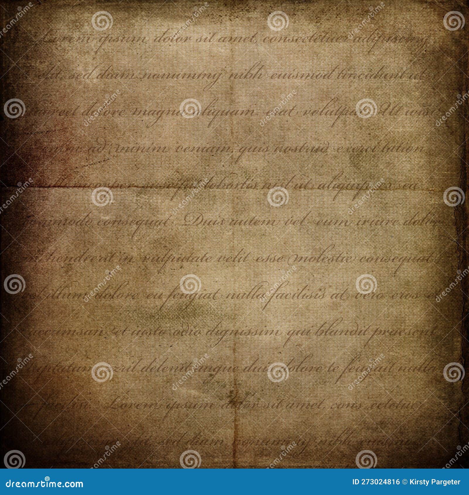 Vintage Style Paper Background with Faint Cursive Text Stock ...