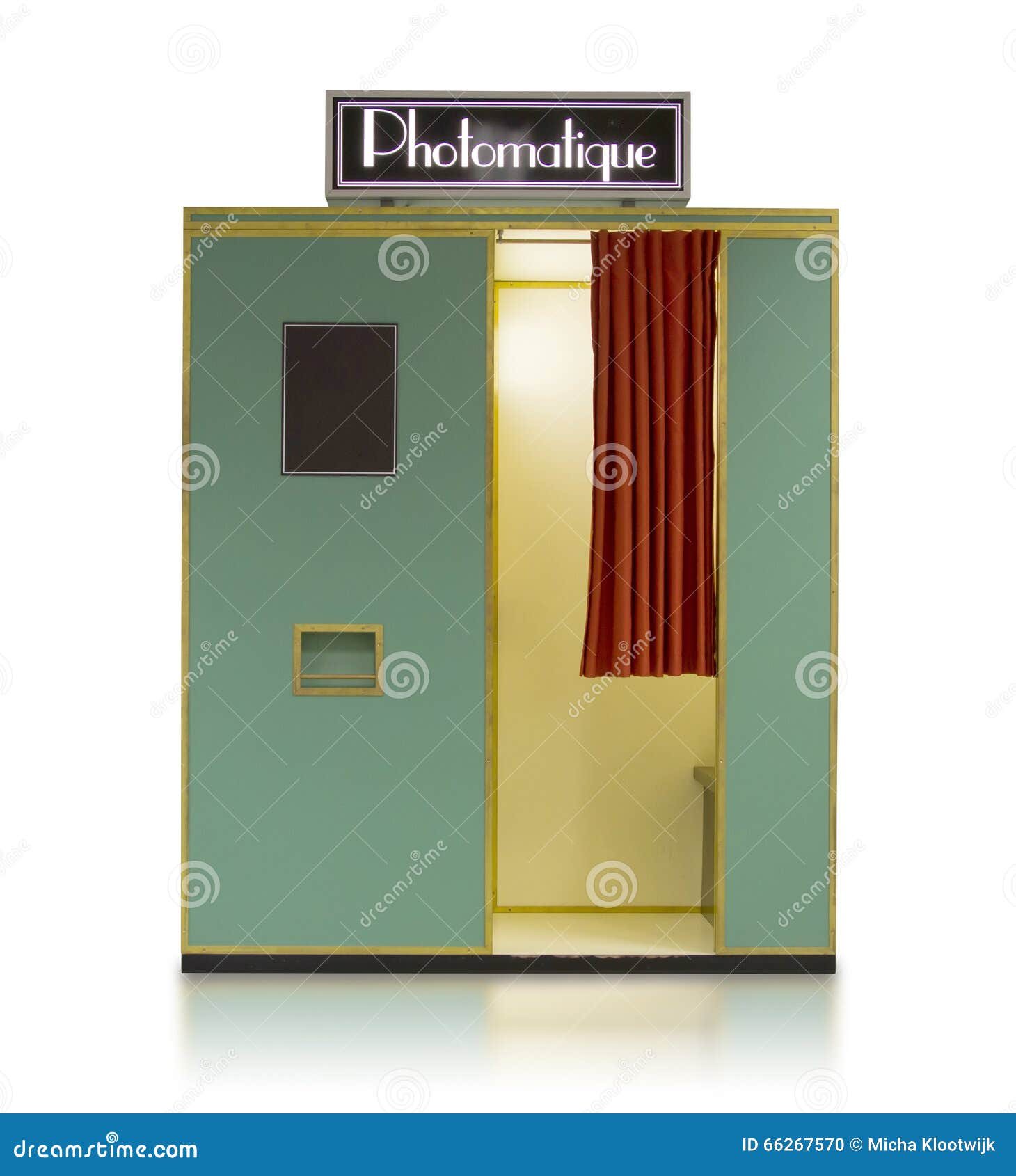 Vintage Style Photo Booth Vending Machine on a White Background Stock ...