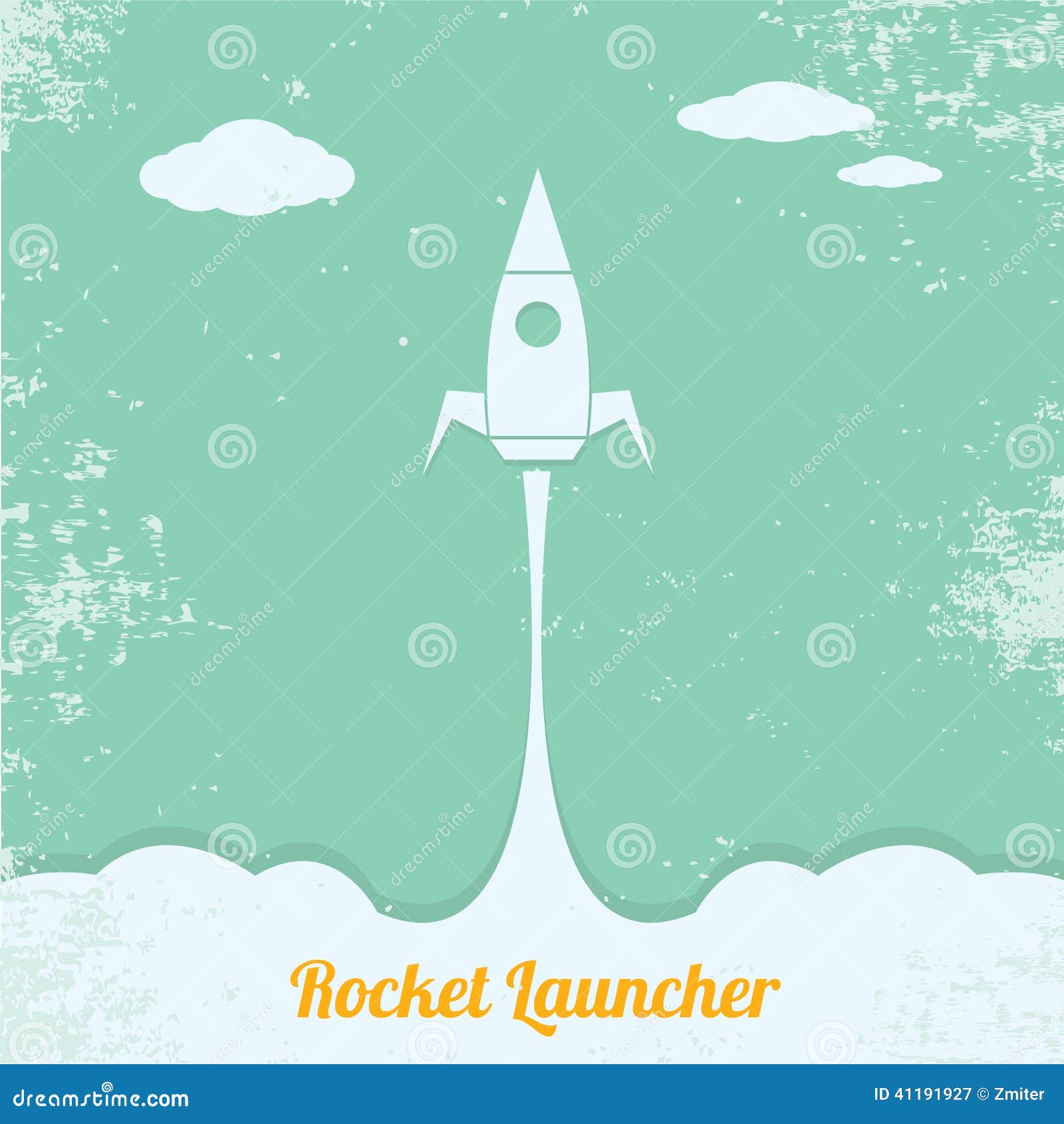 Vintage Style Retro Poster of Rocket Launcher Stock Vector ...
