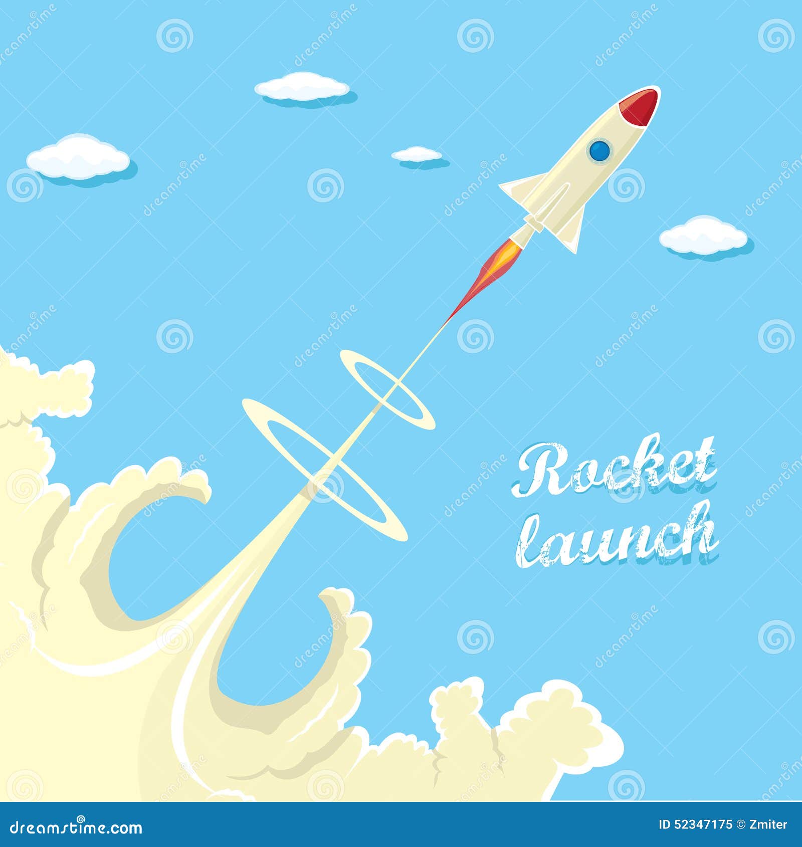 Vintage Style Retro Poster of Rocket Launcher. Stock Vector ...