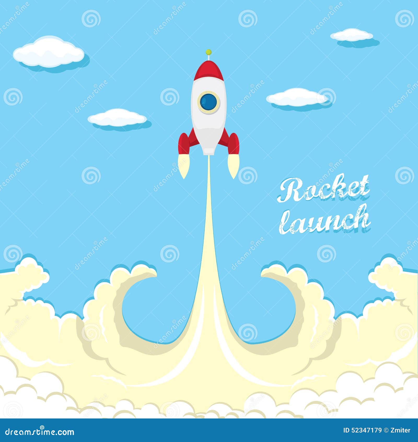 Vintage Style Retro Poster of Rocket Launcher. Stock Vector ...