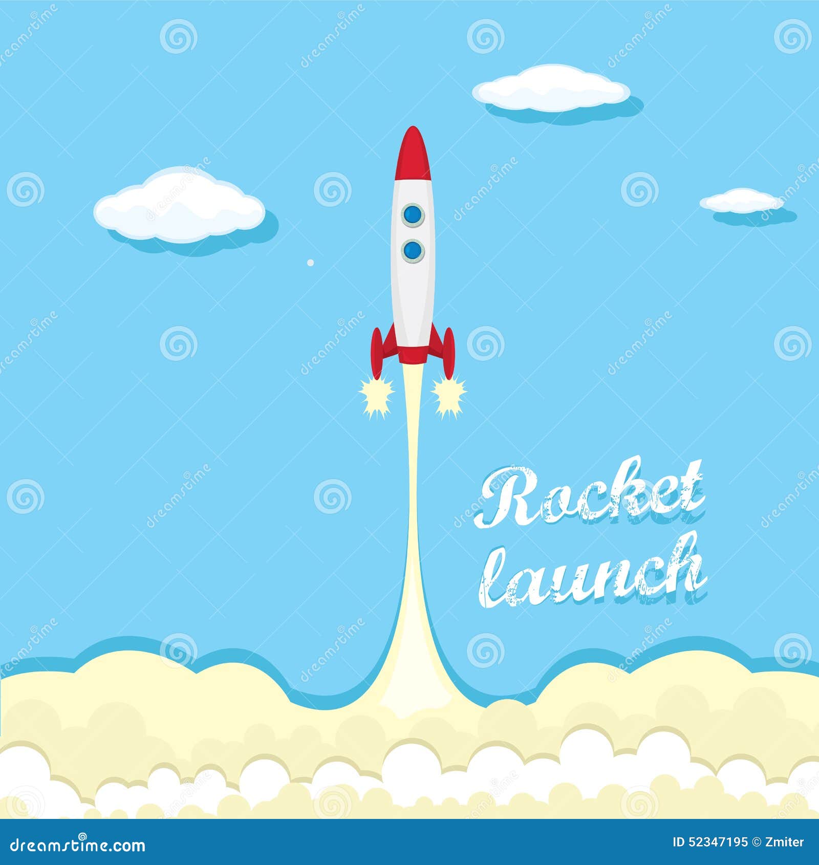 Vintage Style Retro Poster of Rocket Launcher. Stock Vector ...