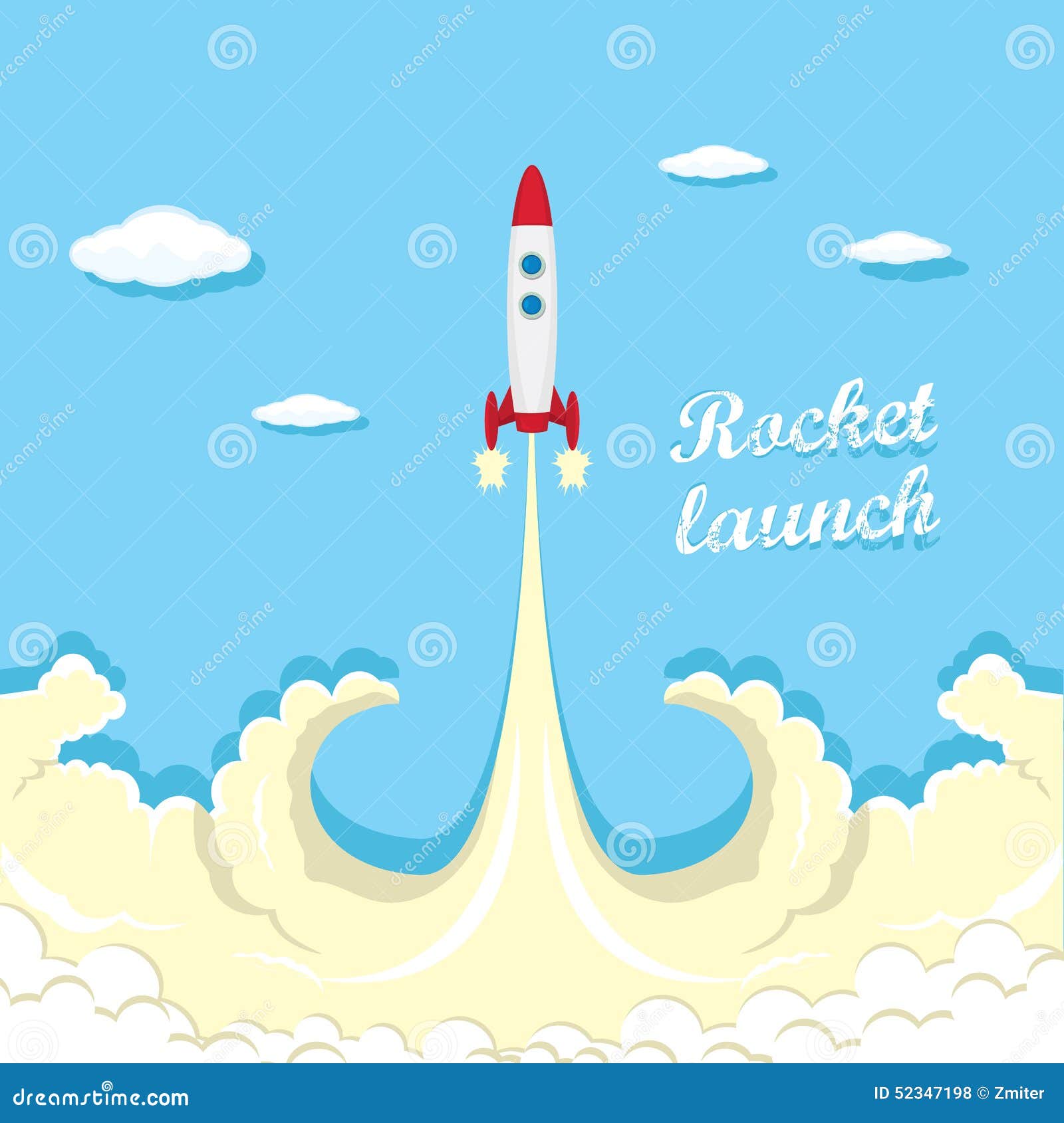Vintage Style Retro Poster of Rocket Launcher. Stock Vector ...