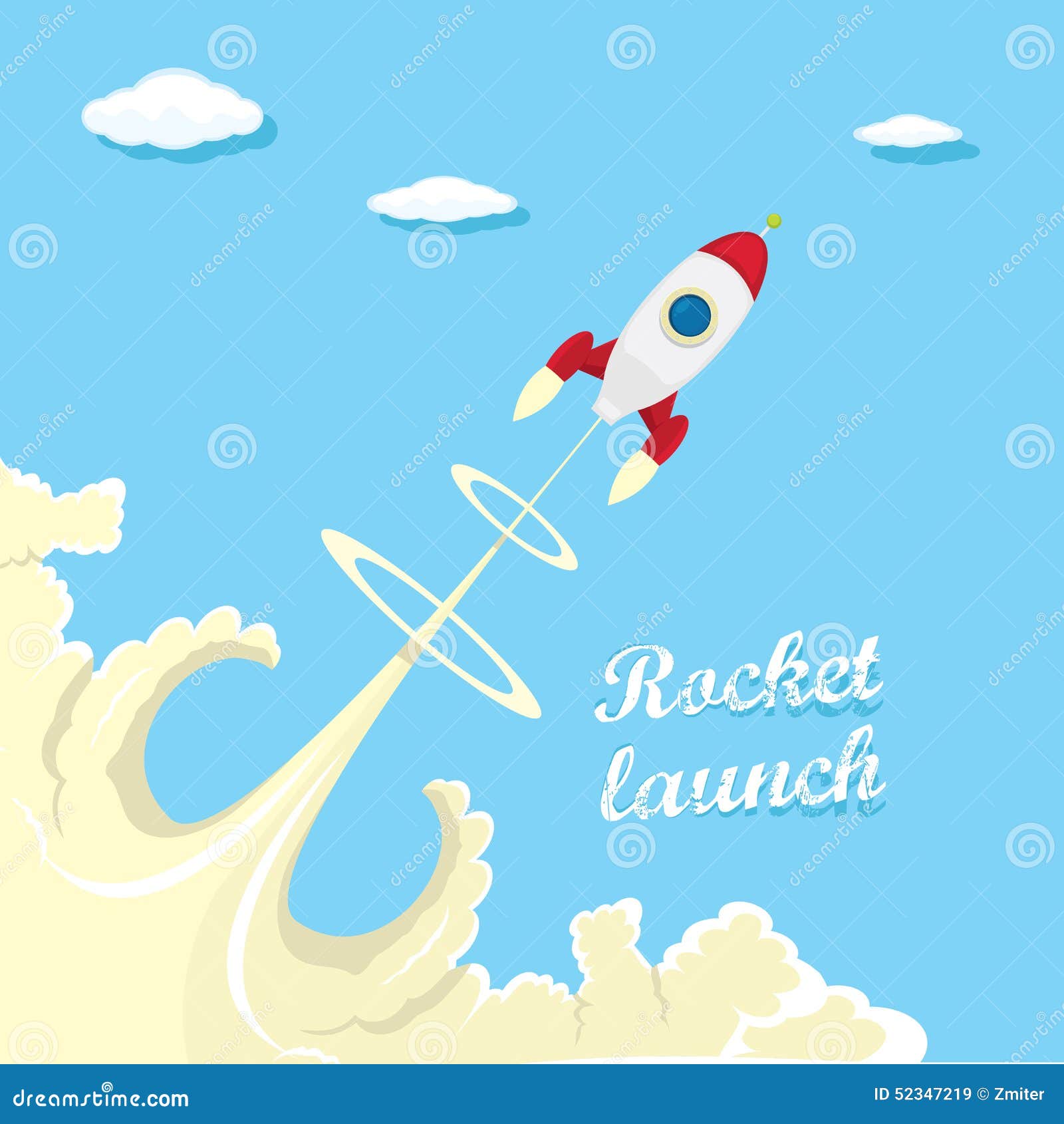Vintage Style Retro Poster of Rocket Launcher. Stock Vector ...
