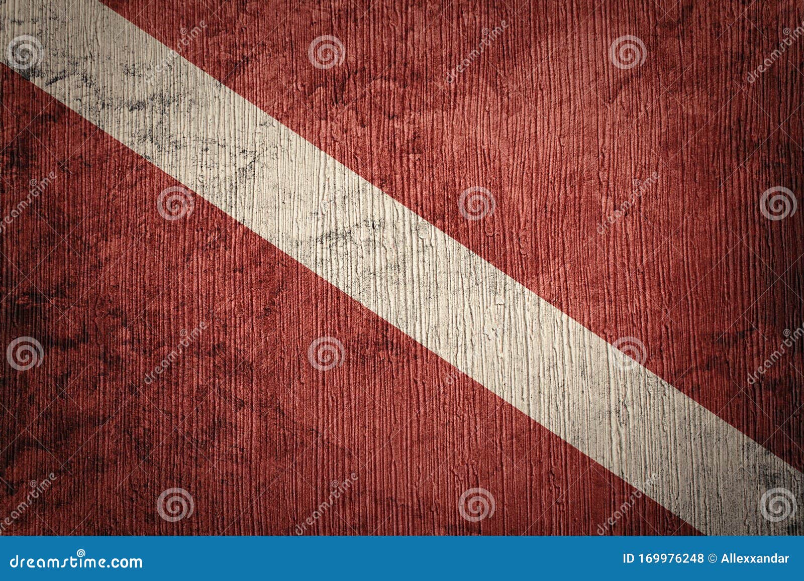 Vintage Style Scuba Flag. Diver Down Flag Stock Photo - Image of ...