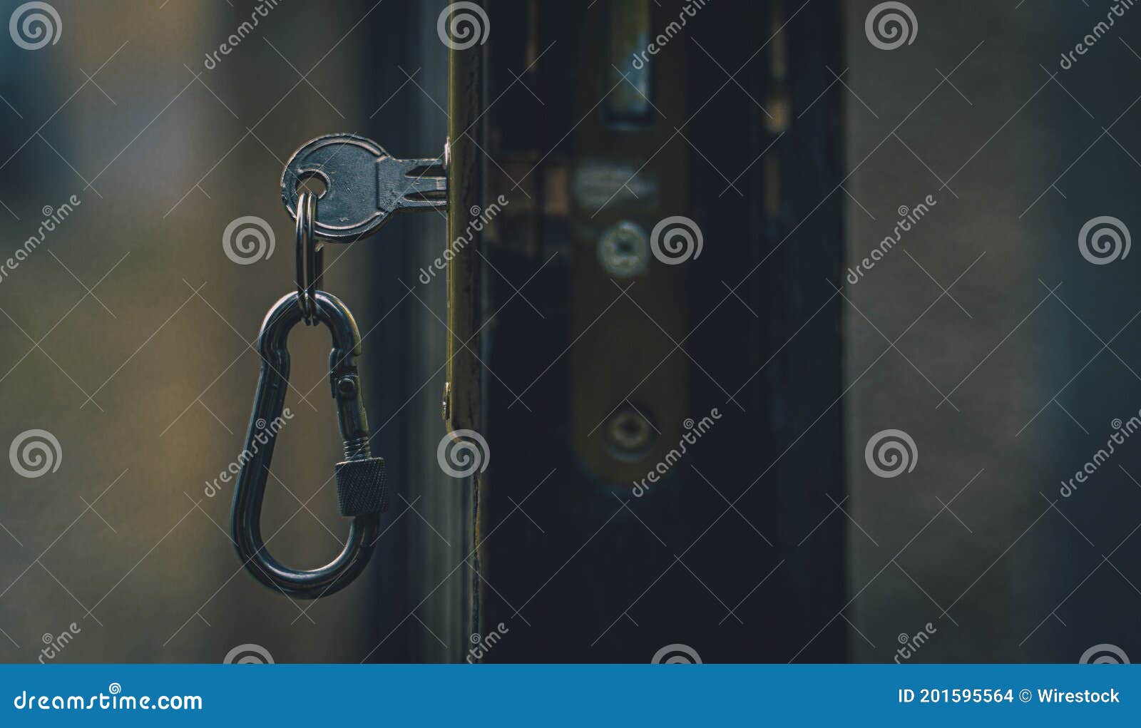 Vintage-style Shot of Keys Stuck in a Lock Stock Photo - Image of ...
