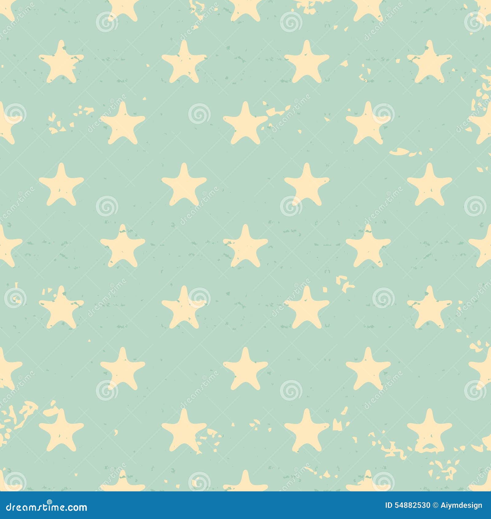 Vintage Style Stars Seamless Pattern Stock Vector - Illustration of ...