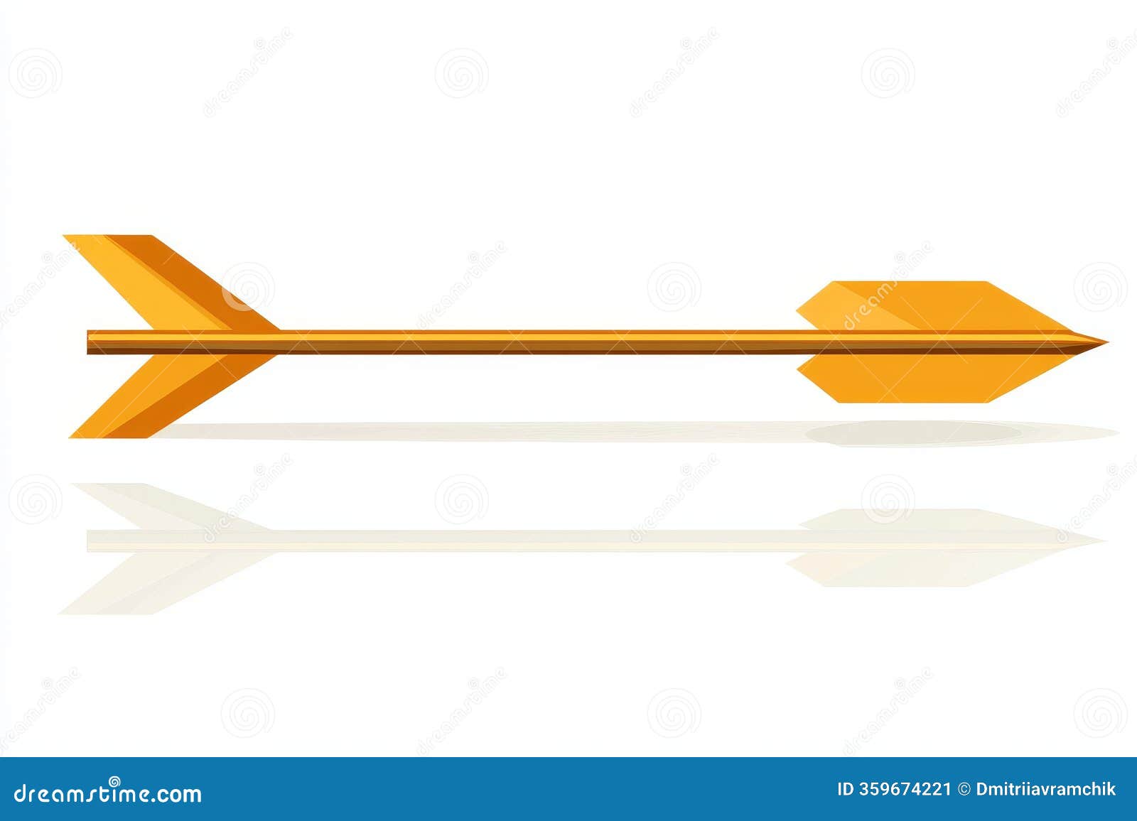 A Vintage-style Sticker Featuring a Golden Arrow Element with a Image ...