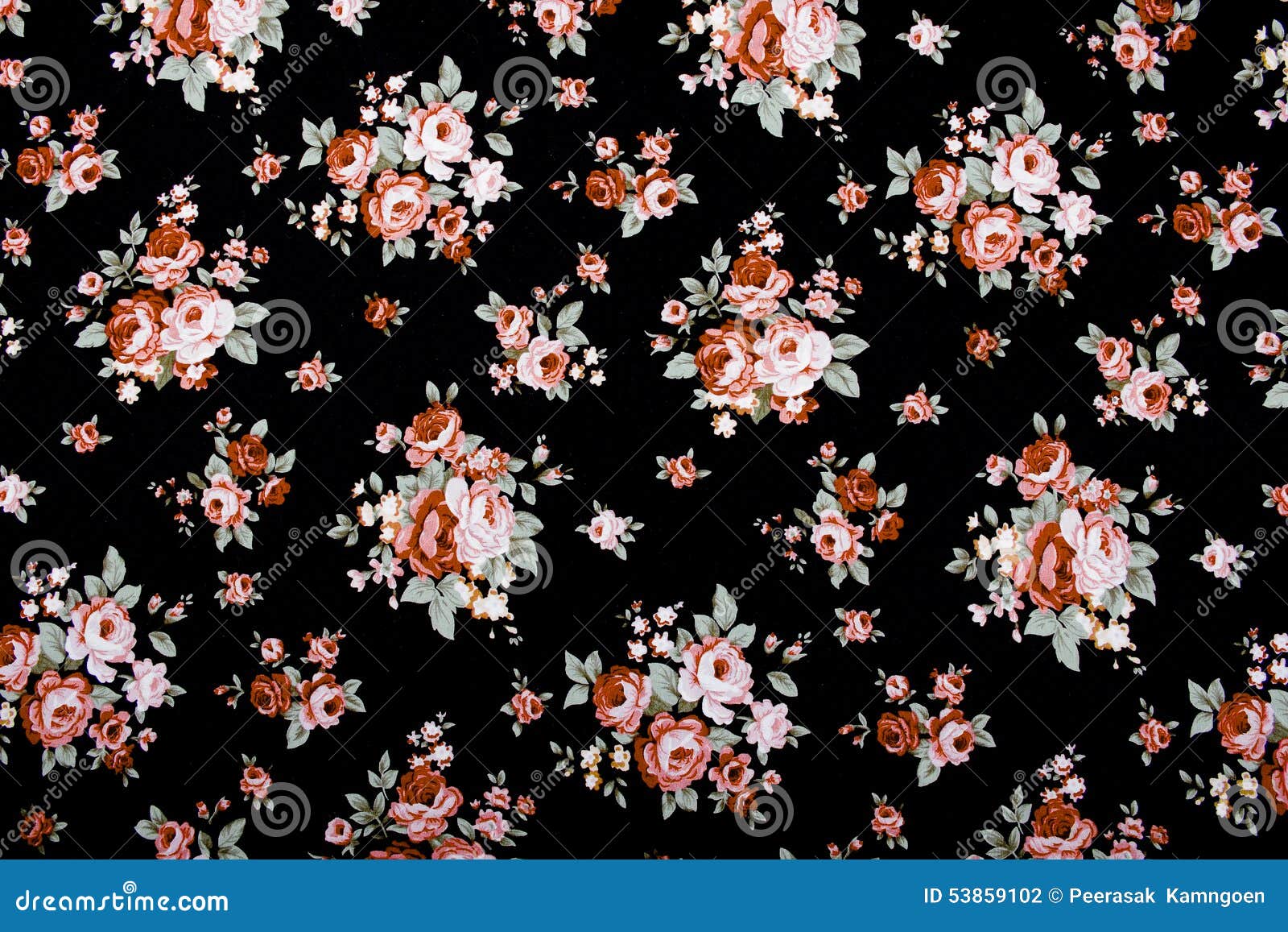 Vintage Style Of Tapestry Flowers Fabric Pattern Background Stock Photo ...