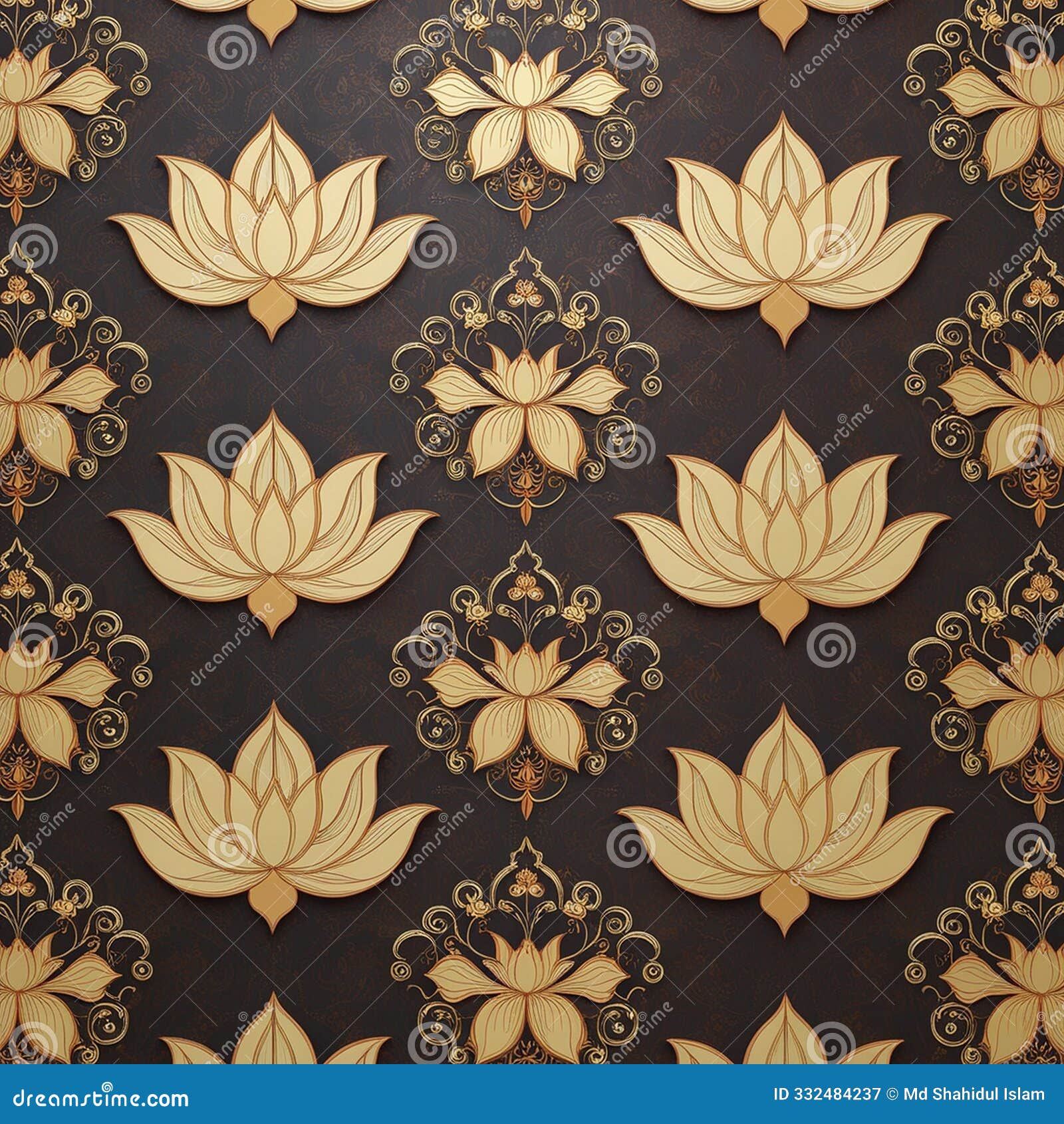 Vintage-style Wallpaper Often Features Classic Patterns Stock ...