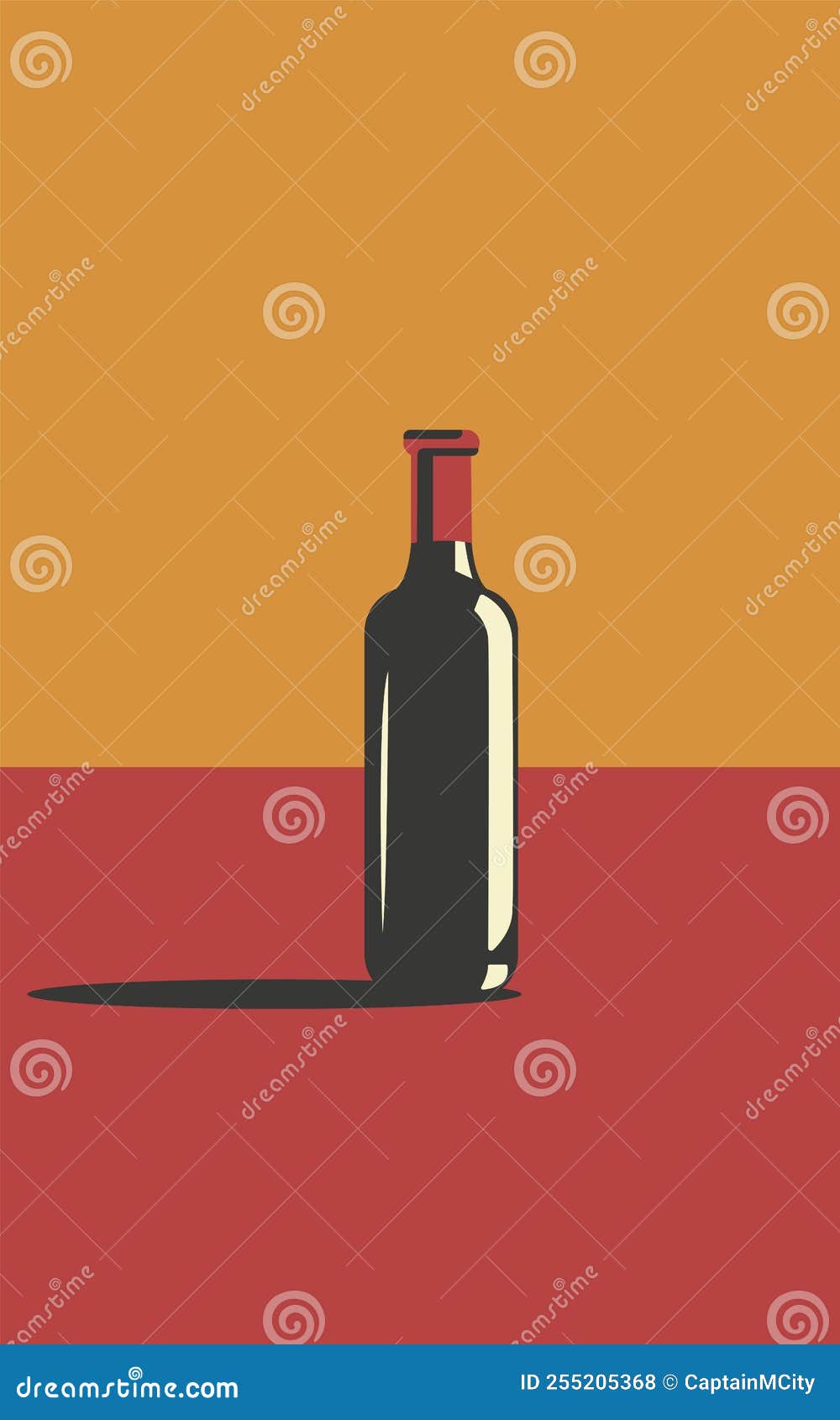 Vintage Style Wine Bottle Illustration Stock Vector - Illustration of ...