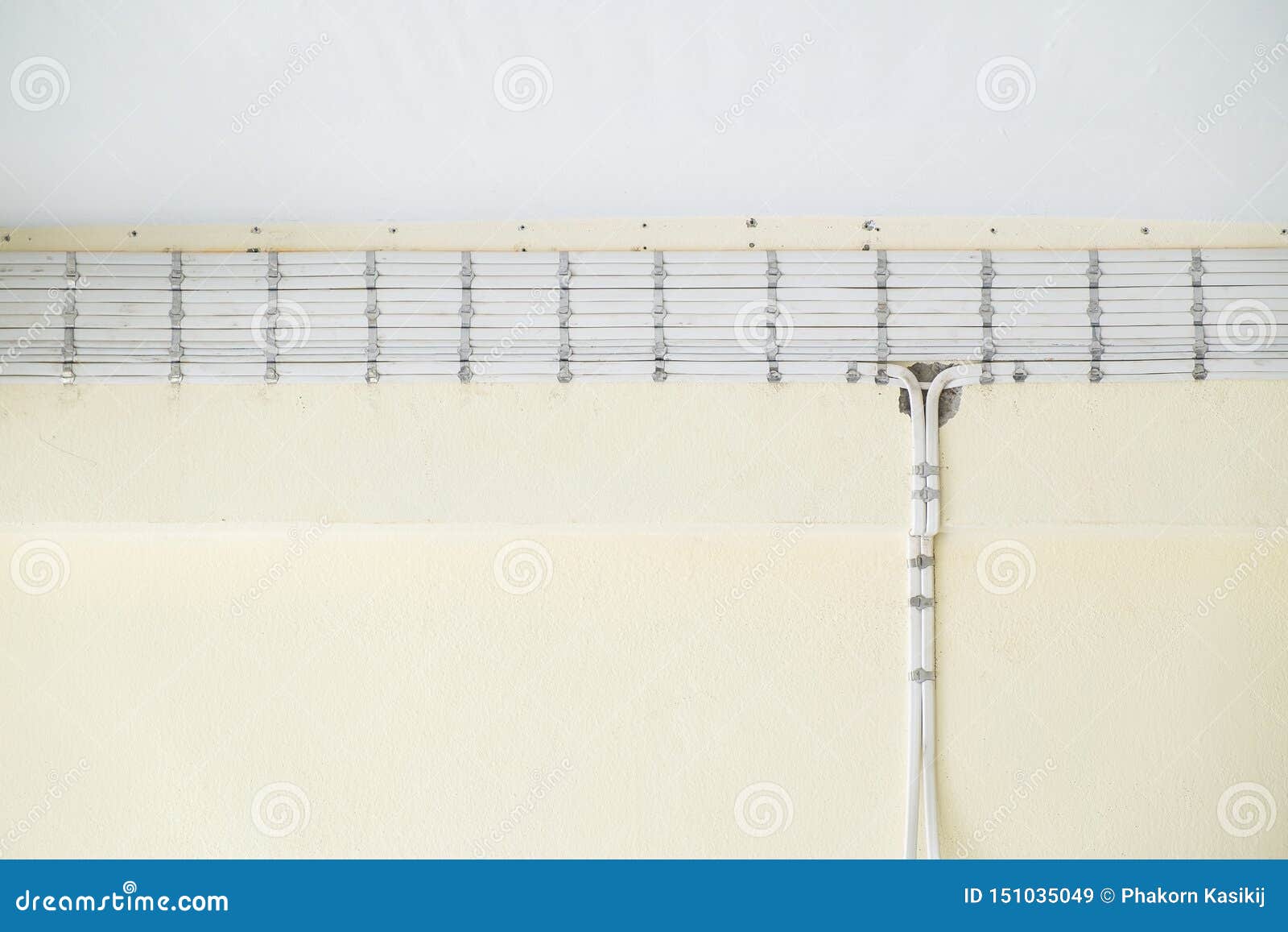 Vintage Style of Wiring Electrical Wire To the Wall Stock Image - Image ...