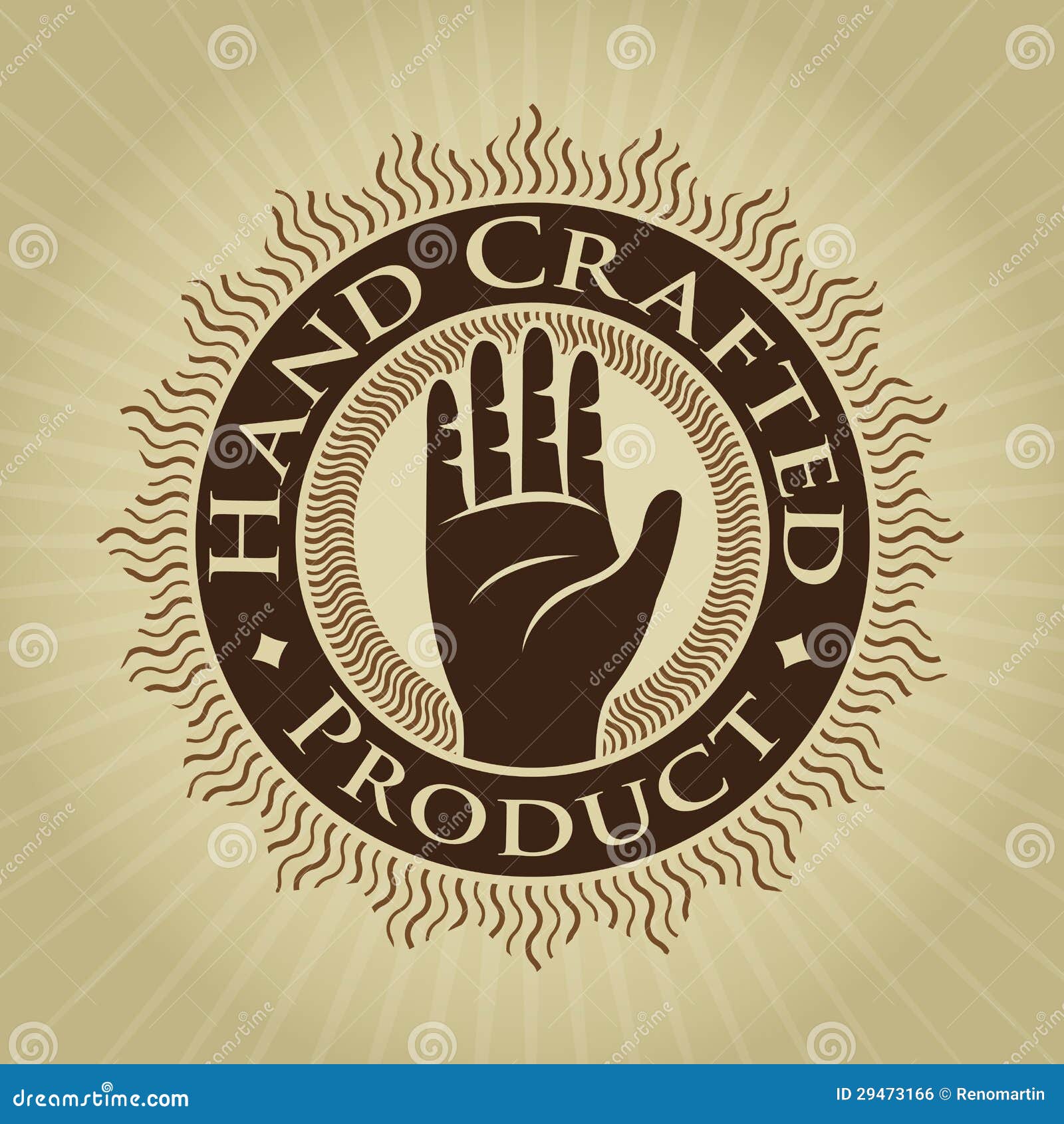 Vintage Styled Hand Crafted Product Seal / Label Stock Vector ...