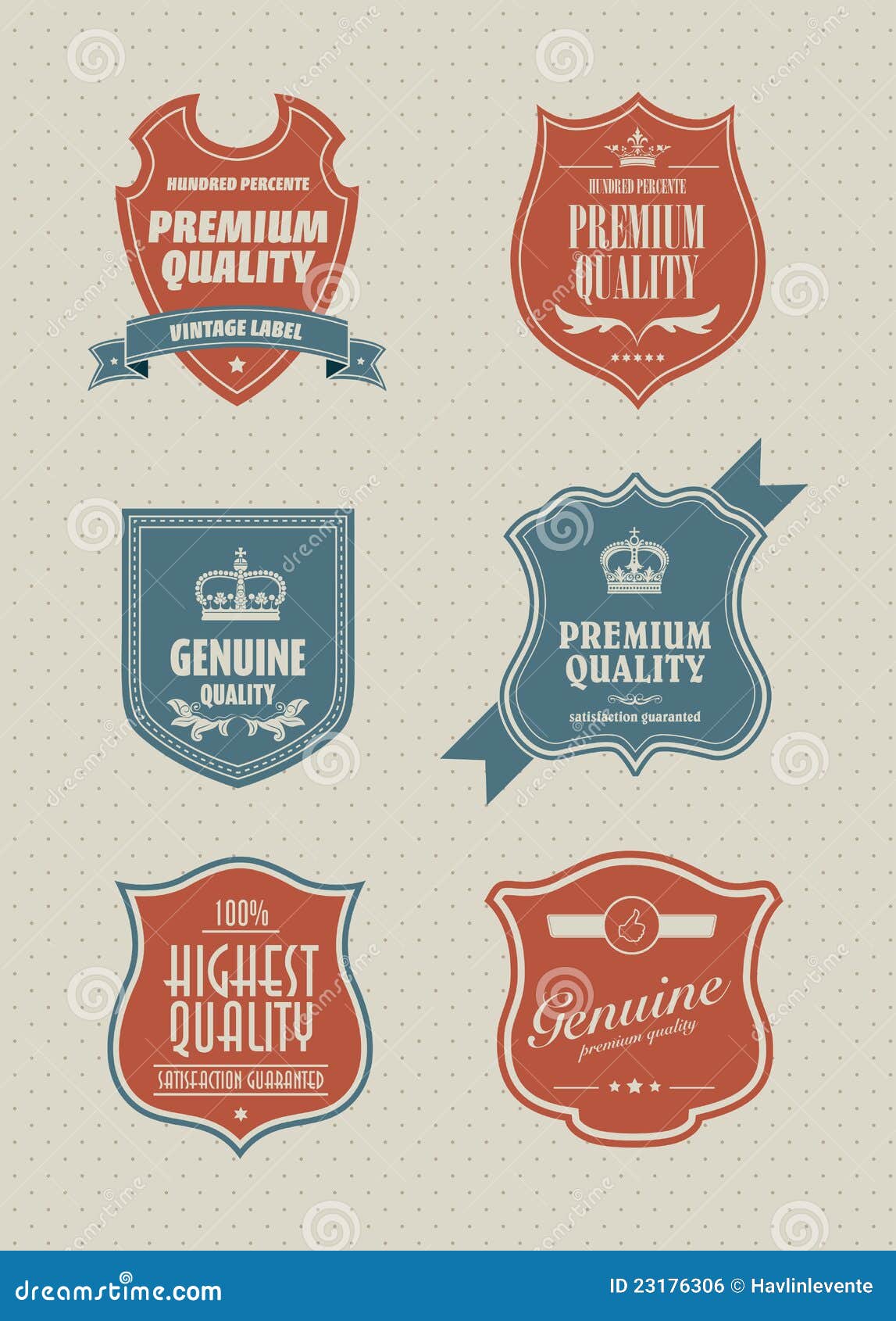 Vintage Styled Shield Sticker Stock Vector - Illustration of finance ...