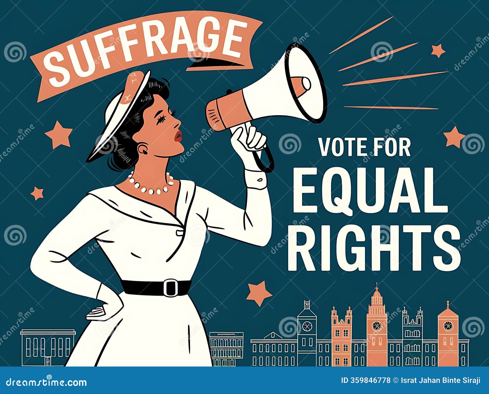 Vintage Suffragette Movement Inspired Poster Stock Photo ...