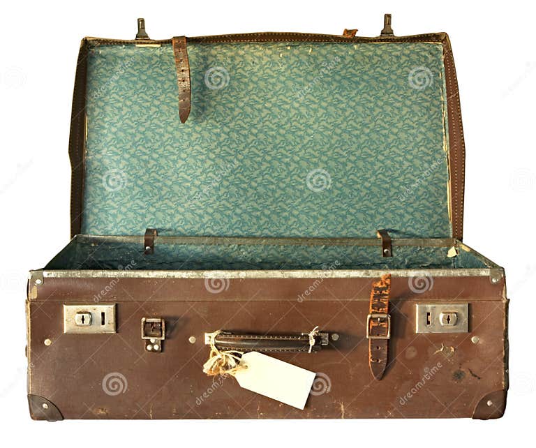 Vintage Suitcase, Open stock photo. Image of retro, handle - 3843456