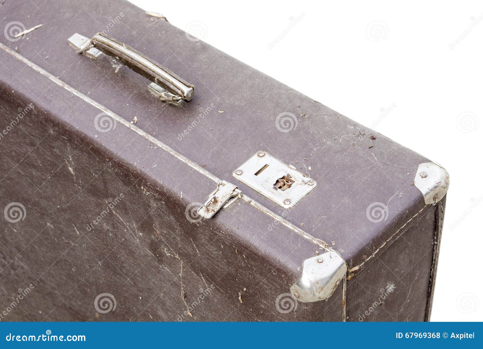 Vintage suitcase on white stock photo. Image of case - 67969368