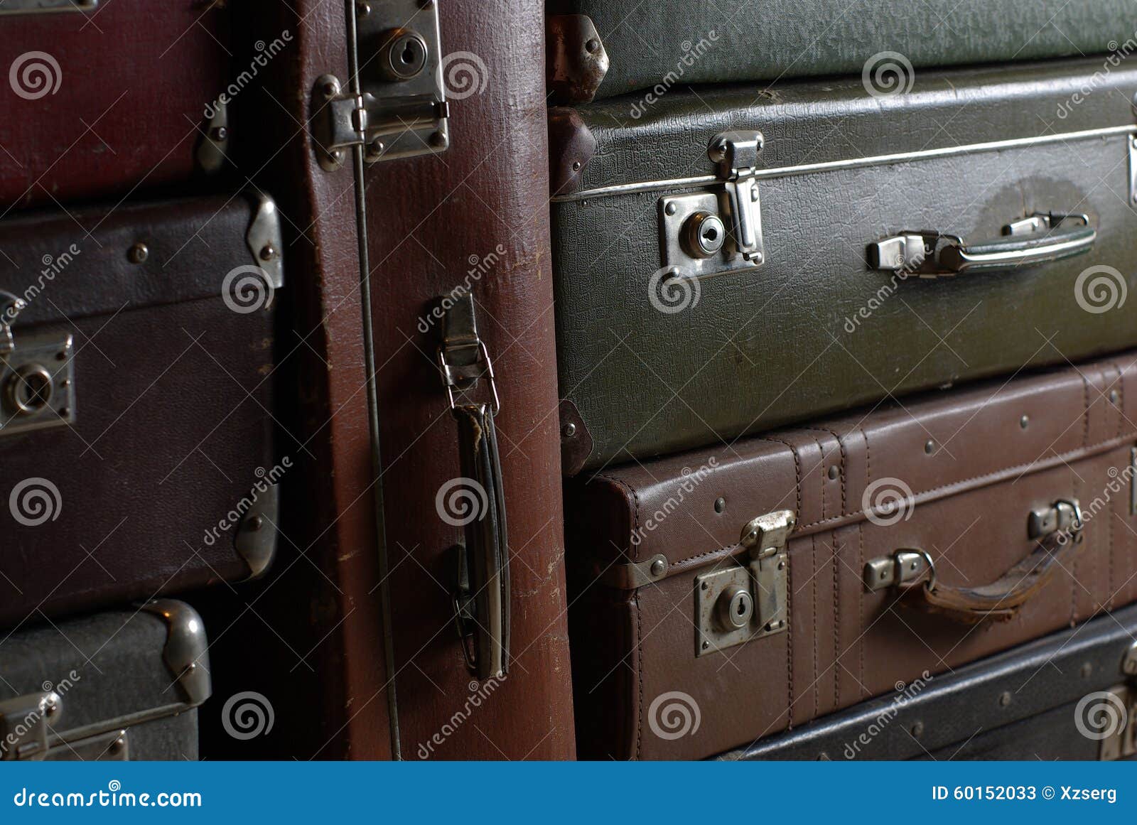 Vintage suitcases stock image. Image of fashion, briefcase - 60152033