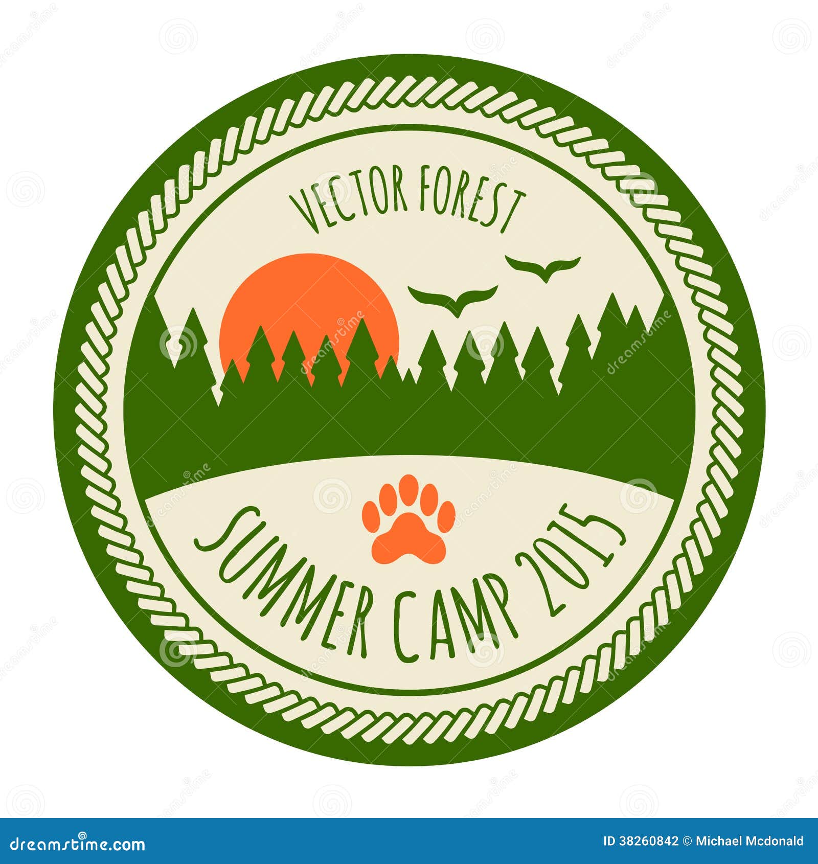 Vintage Summer Camp Sticker Stock Vector - Illustration of expedition ...