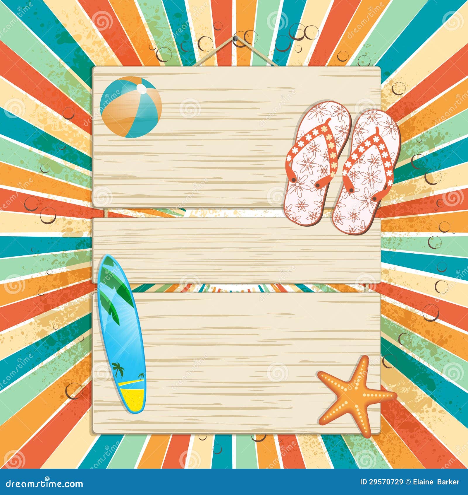 Vintage Summer wooden Sign stock vector. Illustration of flip - 29570729