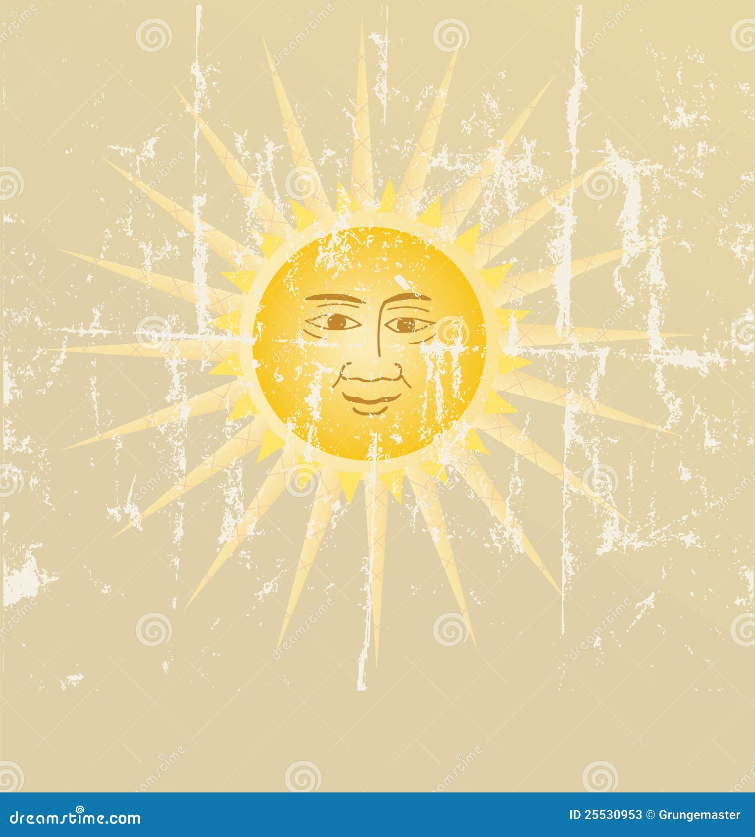 Vintage sun stock vector. Illustration of light, element - 25530953