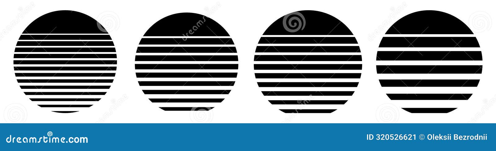 Vintage Sun Circle Emblem. Vector Sunset Sunrise Logo Design. Stock ...