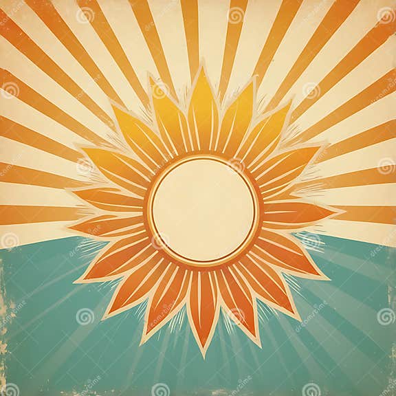 Best Vintage Sun Retro Background Stock Illustration - Illustration of ...