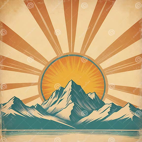 Best Vintage Sun Retro Background Stock Illustration - Illustration of ...