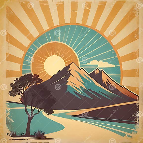 Best Vintage Sun Retro Background Stock Illustration - Illustration of ...
