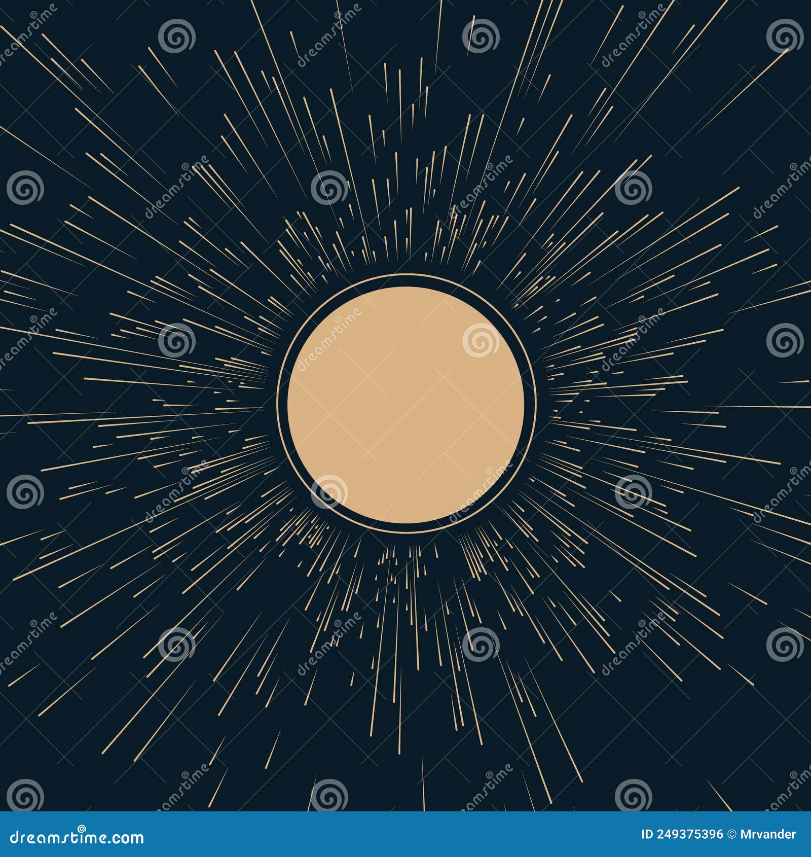 Vintage Sun, Star Icon. Abstract Vector Background Stock Vector ...
