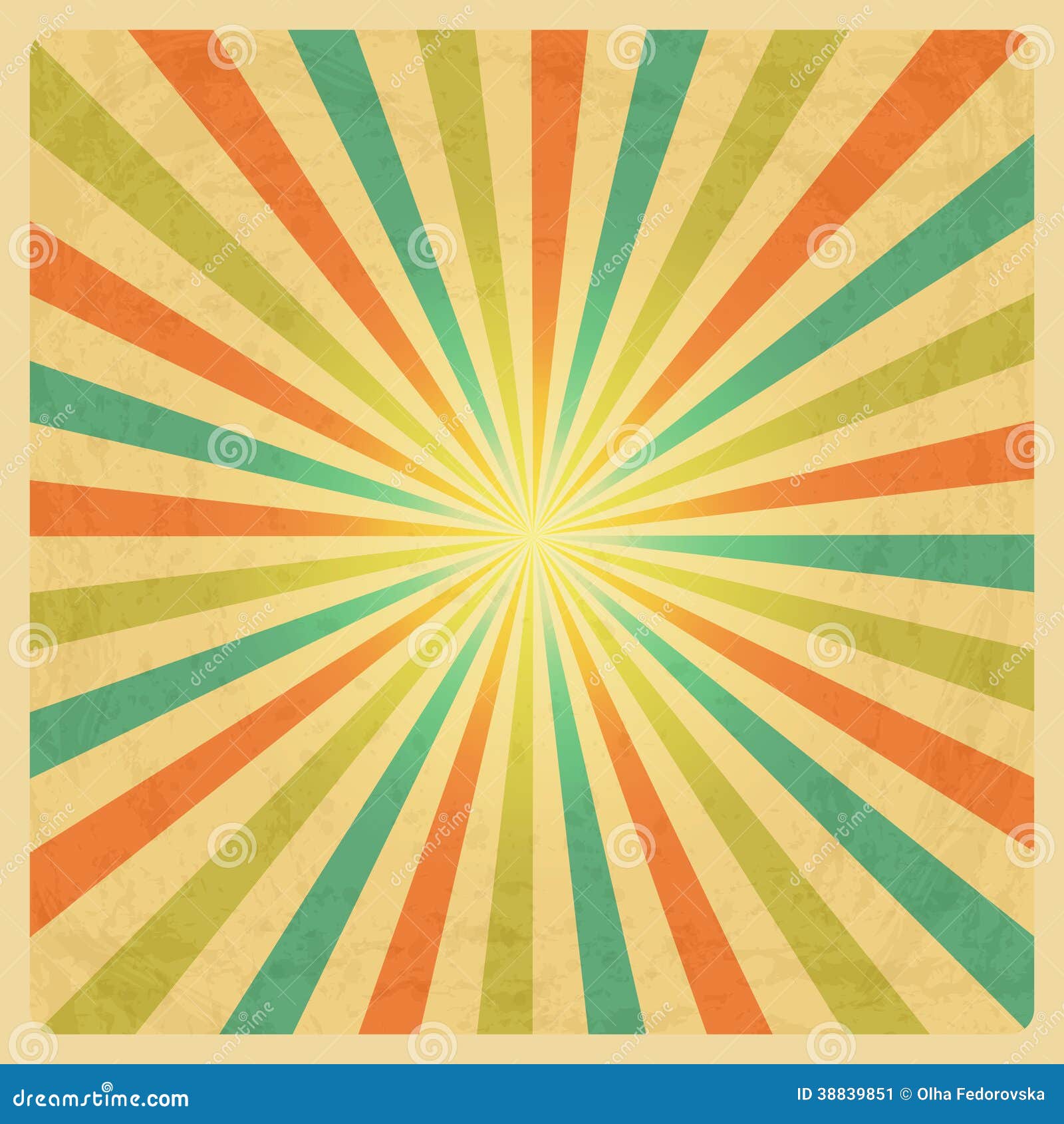 Vintage Sunburst. Retro Radiant Sunburst, Starburst Hand Drawn Label ...