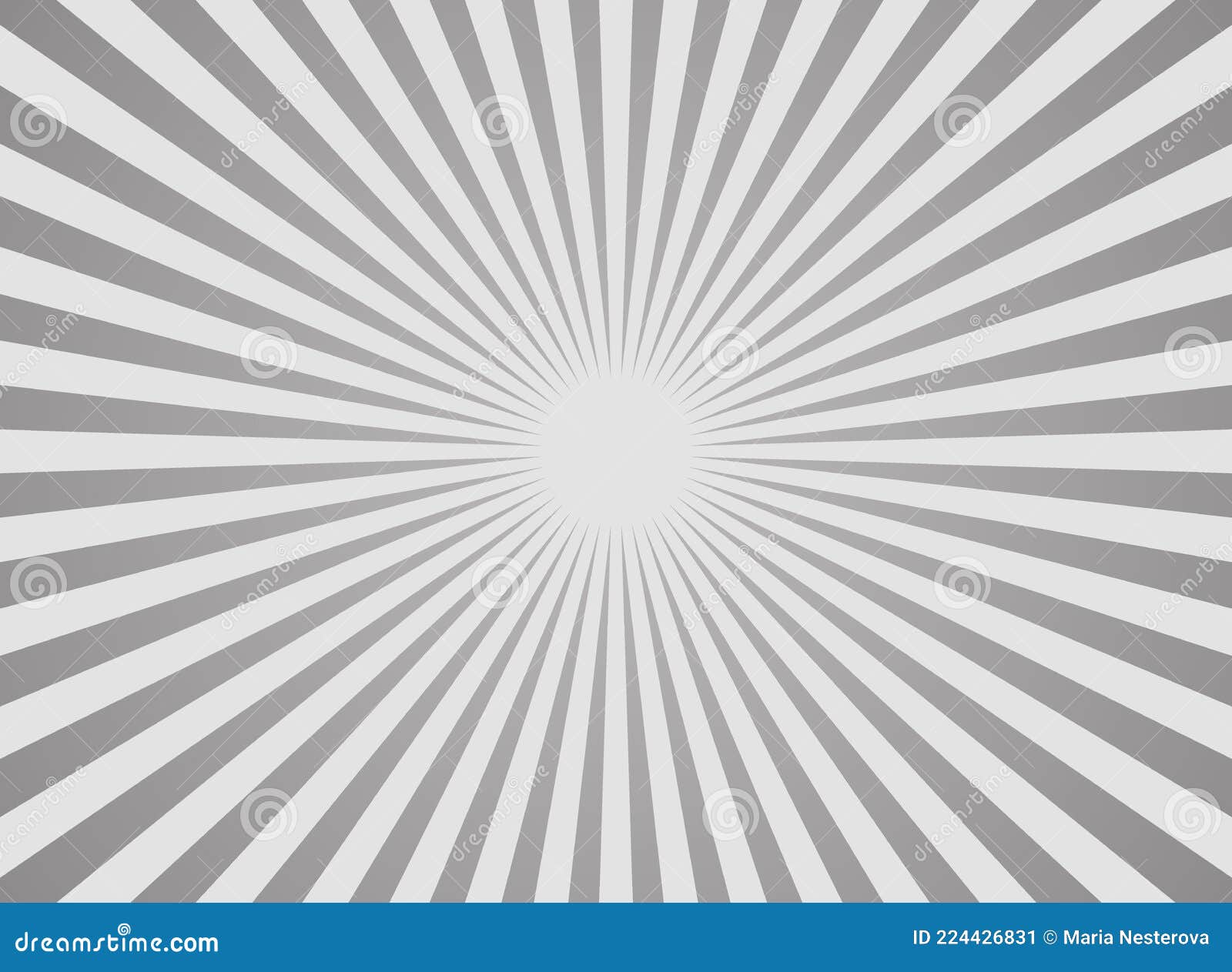 Vintage Sunlight Background. Silver Grey Burst Background With White ...