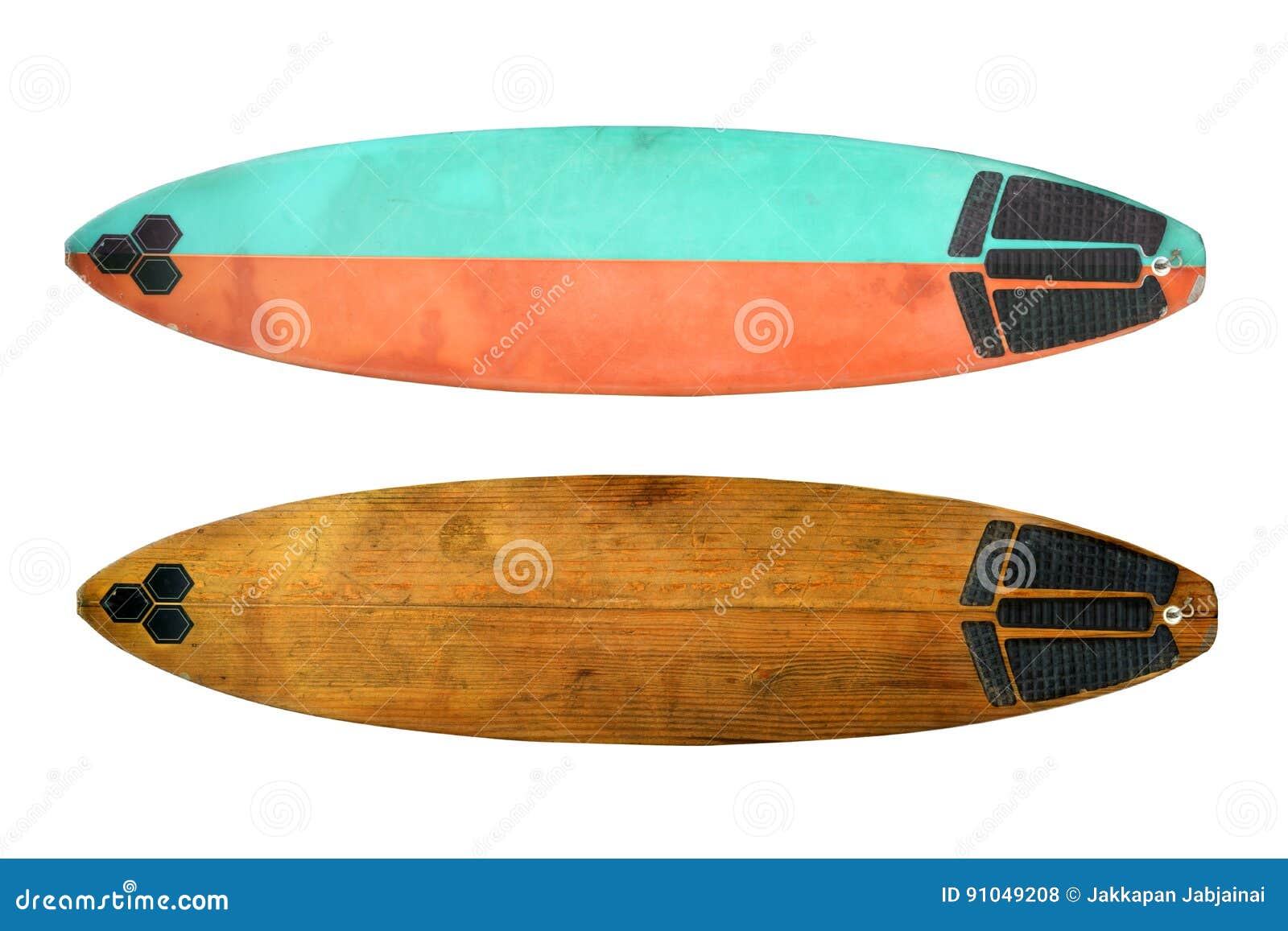 Vintage Surfboard Isolated on White Stock Photo - Image of isolate ...