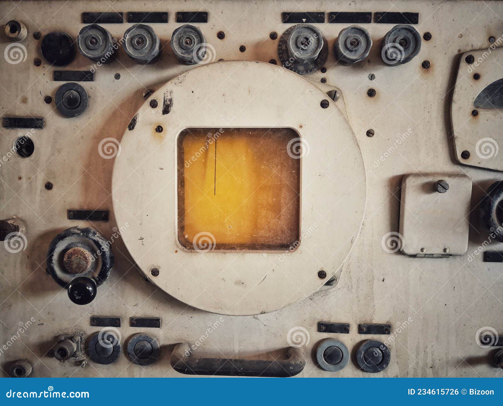 Vintage Switch Control Panel with Many Buttons Stock Photo - Image of ...