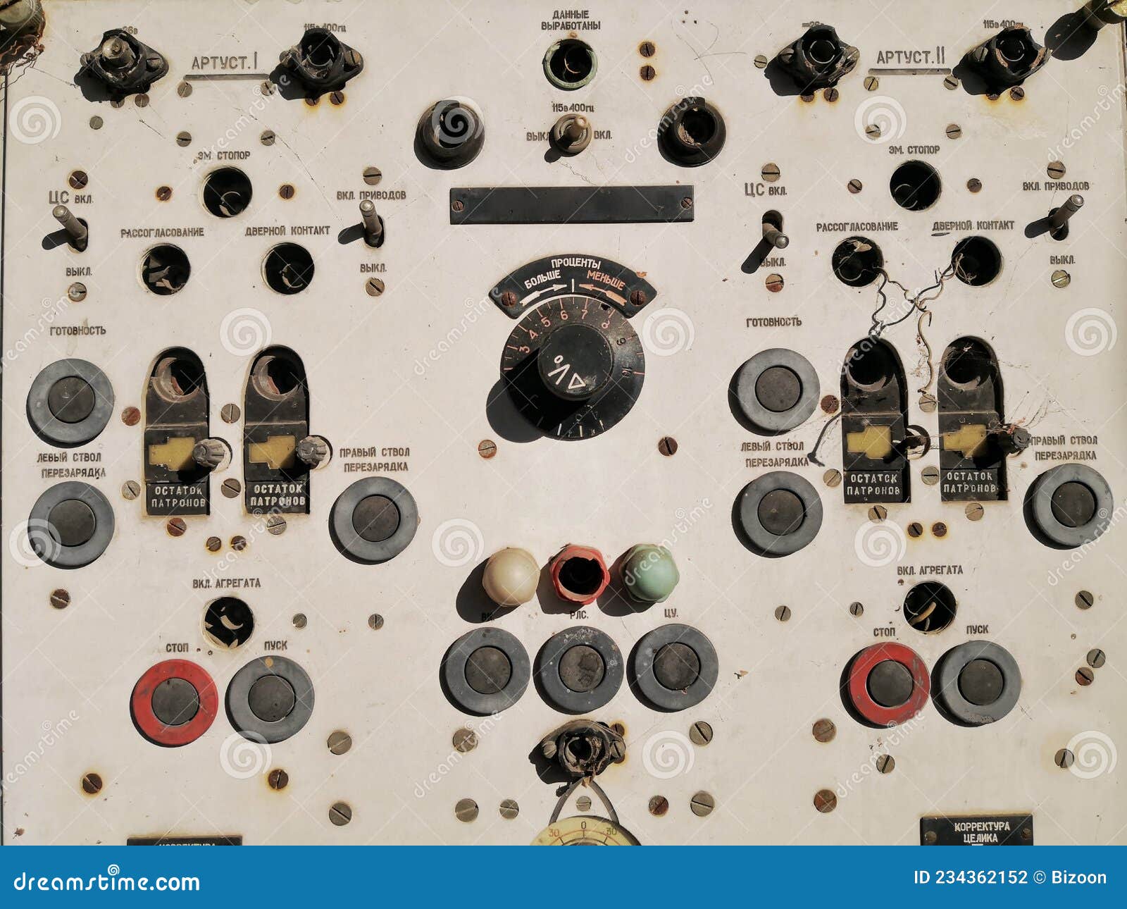Vintage Switch Control Panel with Many Buttons Stock Photo - Image of ...
