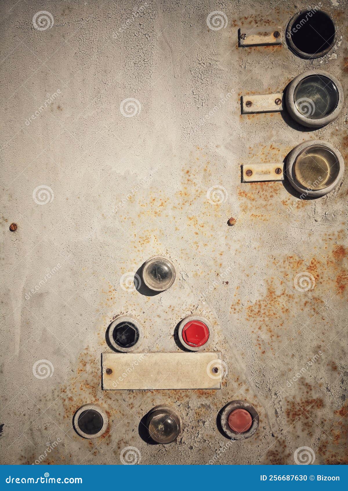 Vintage Switch Control Panel with Many Buttons Stock Photo - Image of ...